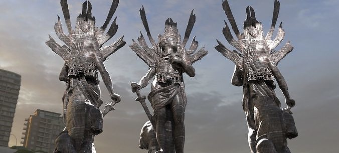 Roman God Mars abstract Wings Dark 3D model | CGTrader