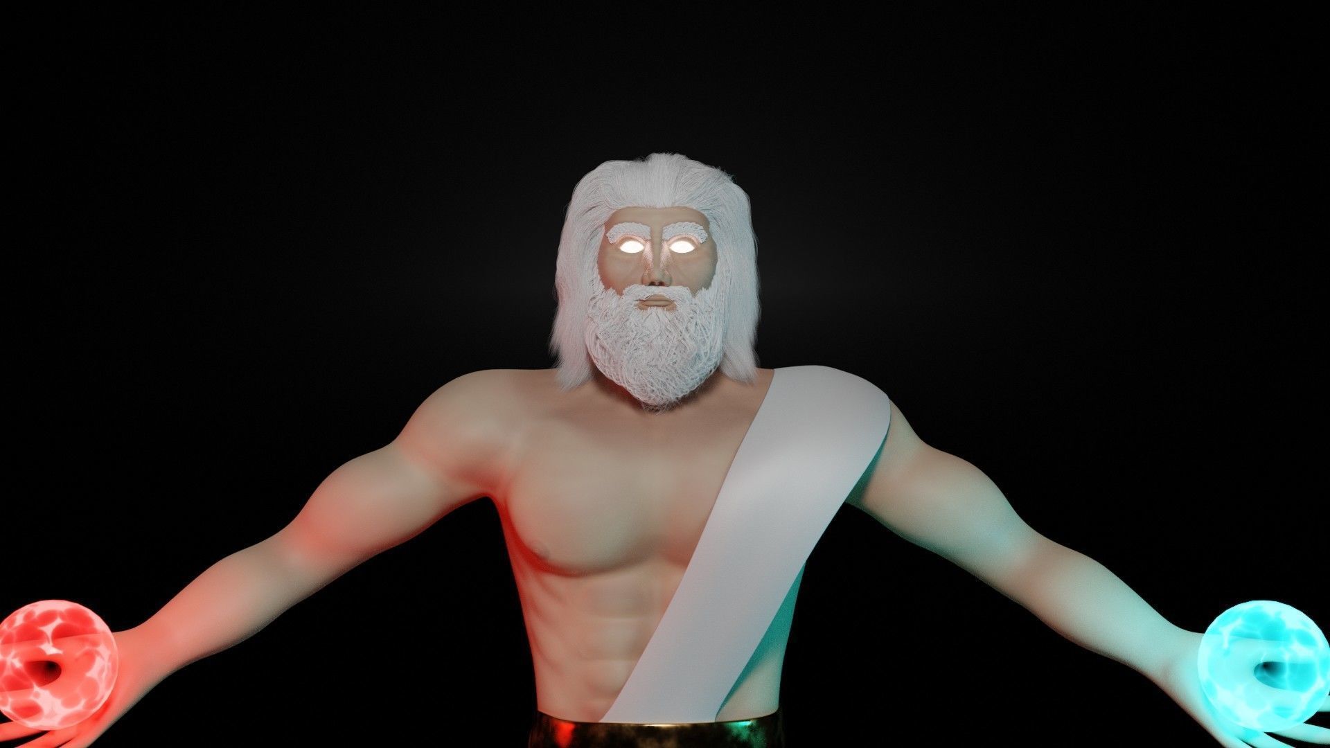 3D model ZEUS 3D Model man holding ball VR / AR / low-poly | CGTrader