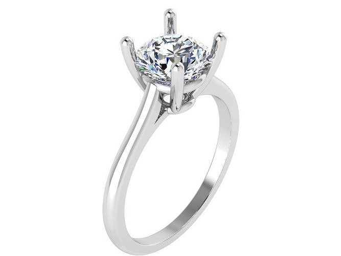 Solitaire Ring 1680 3D model 3D printable | CGTrader