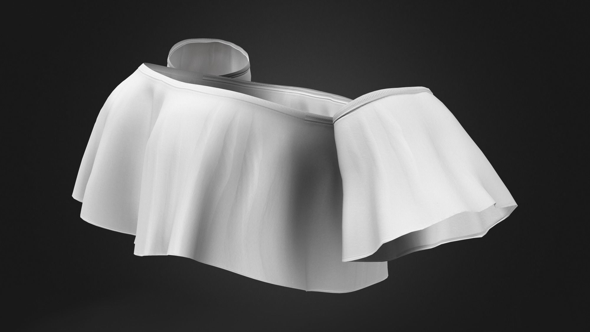 3D model Strapless Flare Top with Separate Sleeves VR / AR / low-poly ...