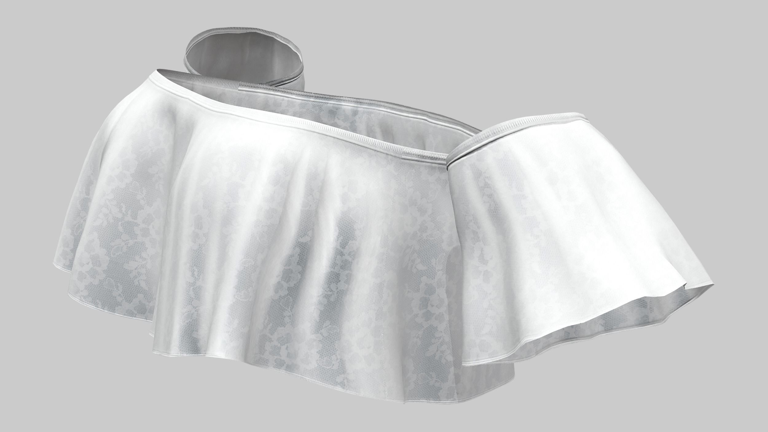 3D model Strapless Flare Top with Separate Sleeves VR / AR / low-poly ...
