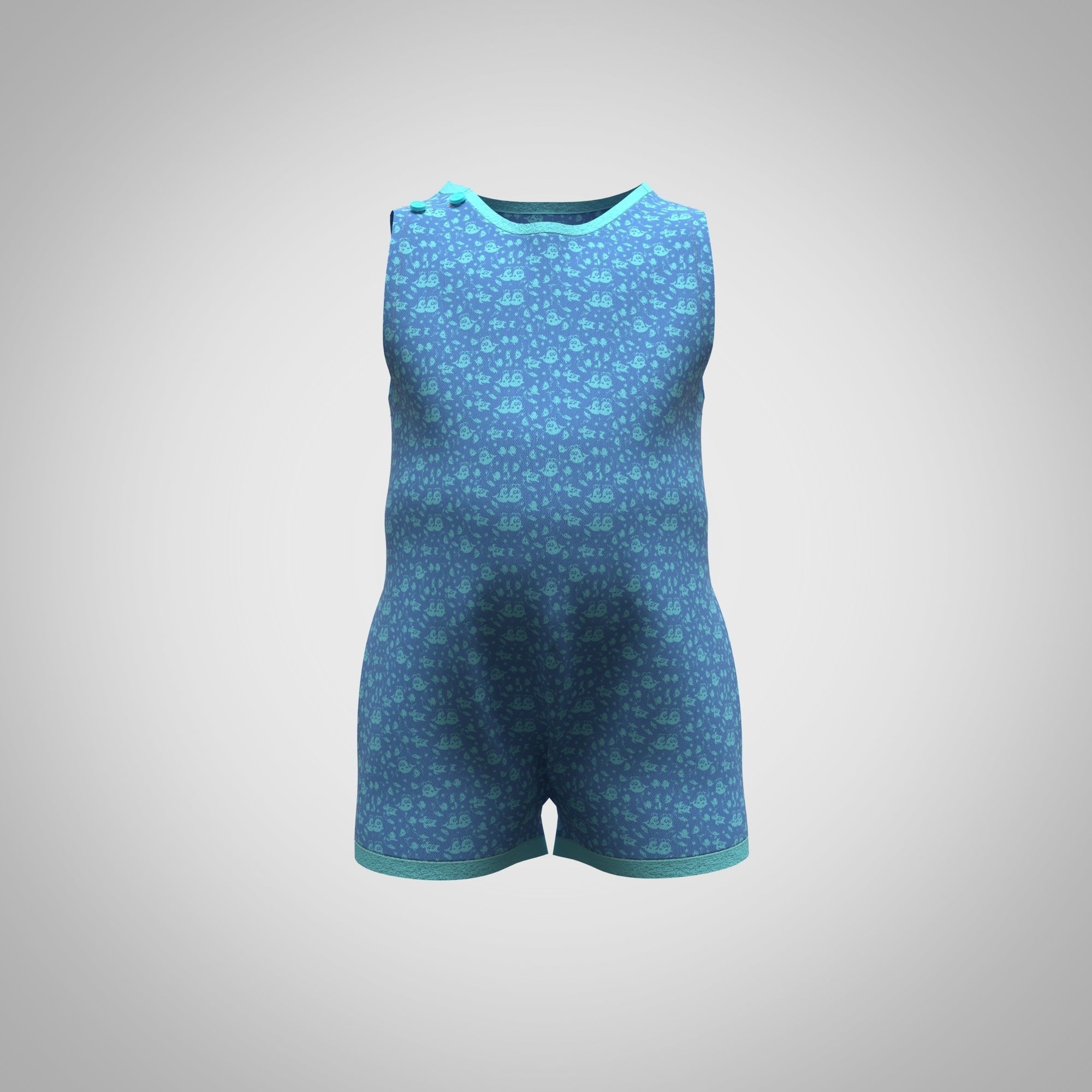 3D model Baby Girls body suit VR / AR / low-poly | CGTrader