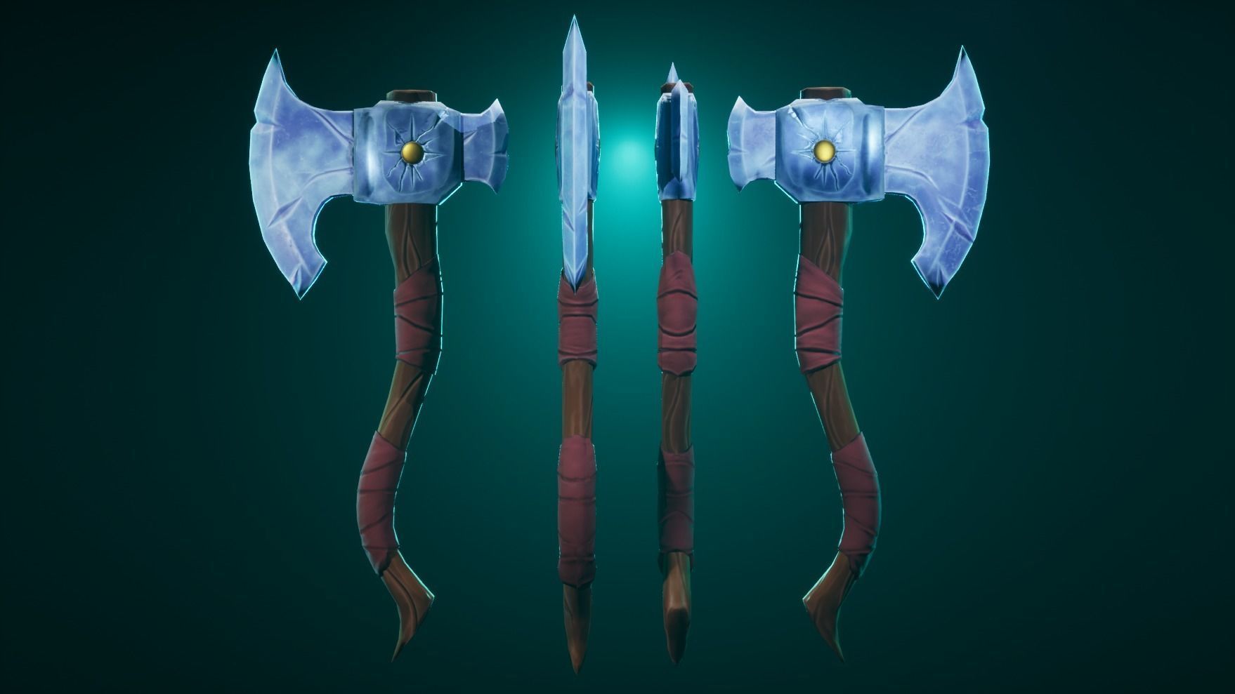 3D model Stylized Colorful Axe VR / AR / low-poly | CGTrader