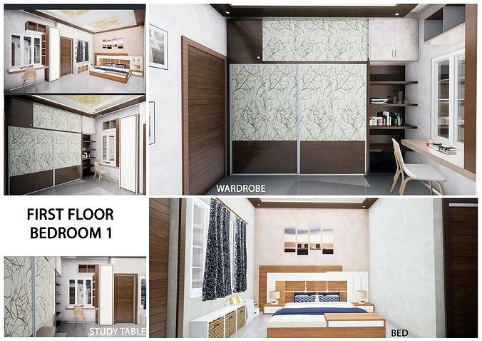 30x40 interiors 3D model | CGTrader