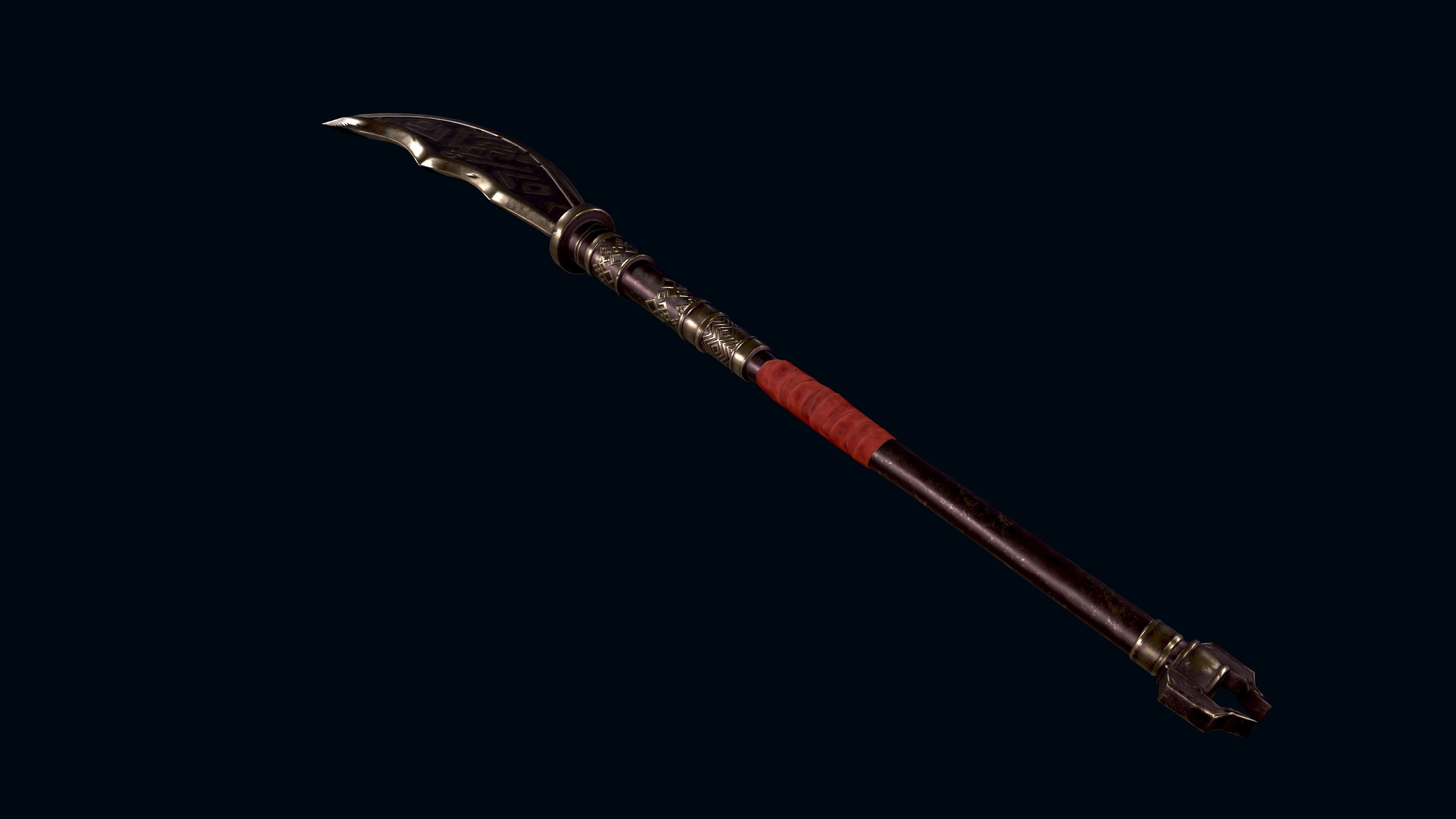 3D model Dwarf glaive VR / AR / low-poly | CGTrader