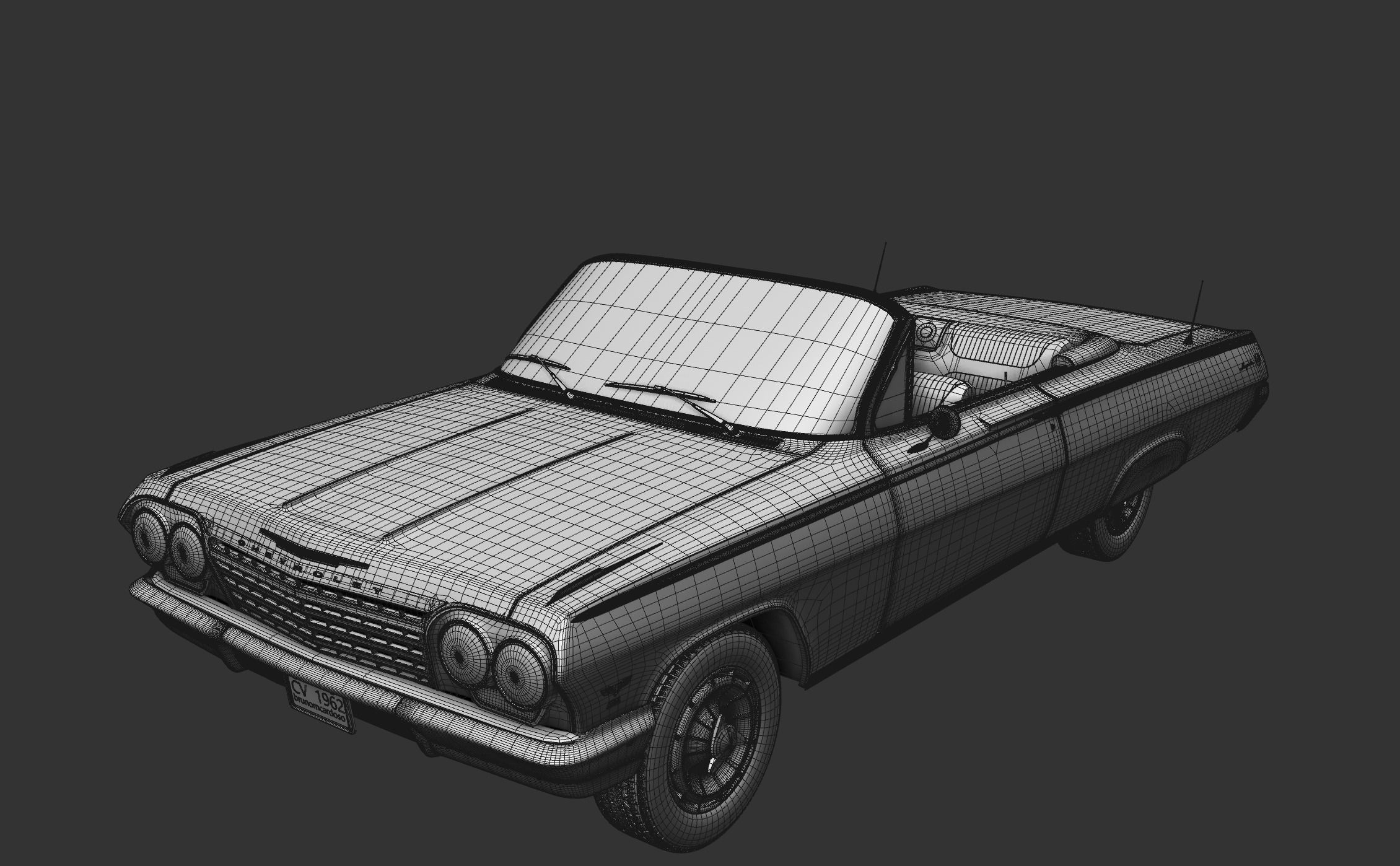 Chevy Impala SS Convertible 1962 3D model | CGTrader