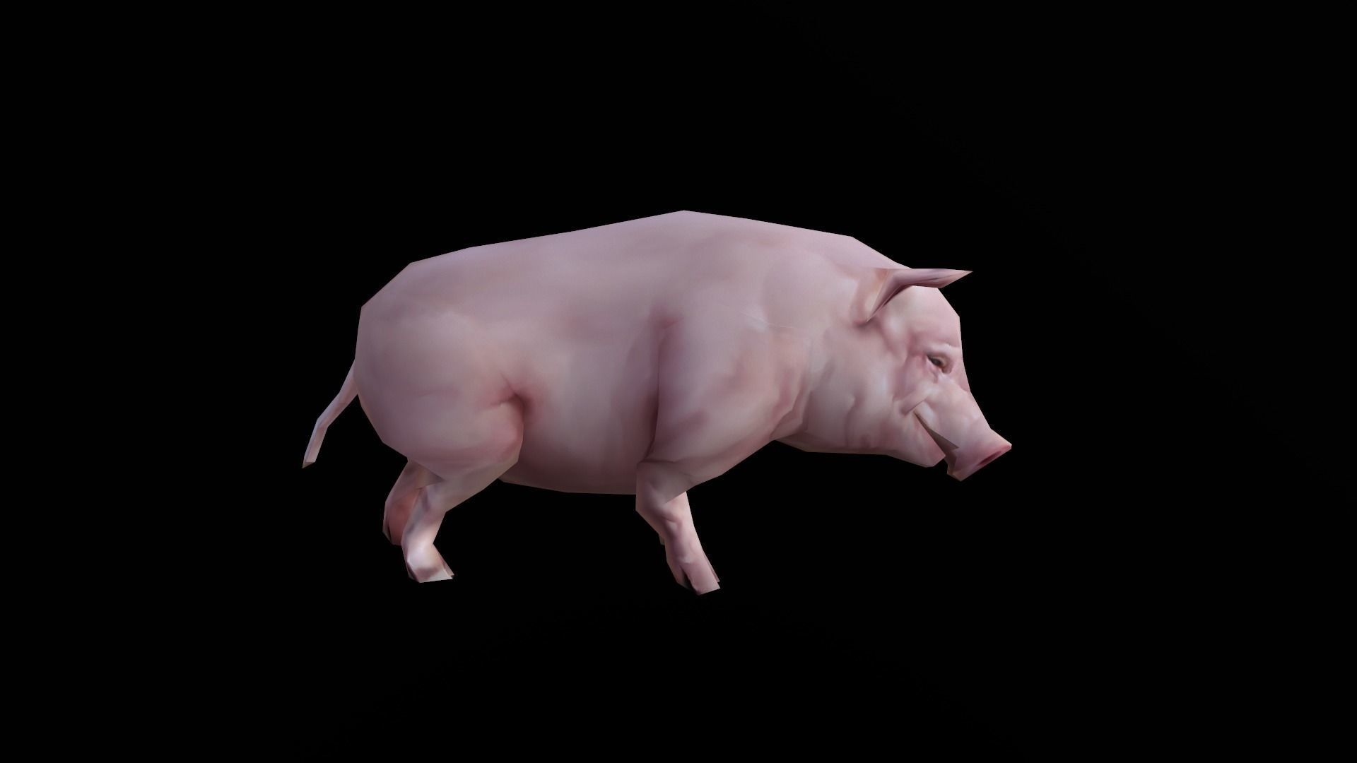 3D model low-poly animated pig VR / AR / low-poly | CGTrader