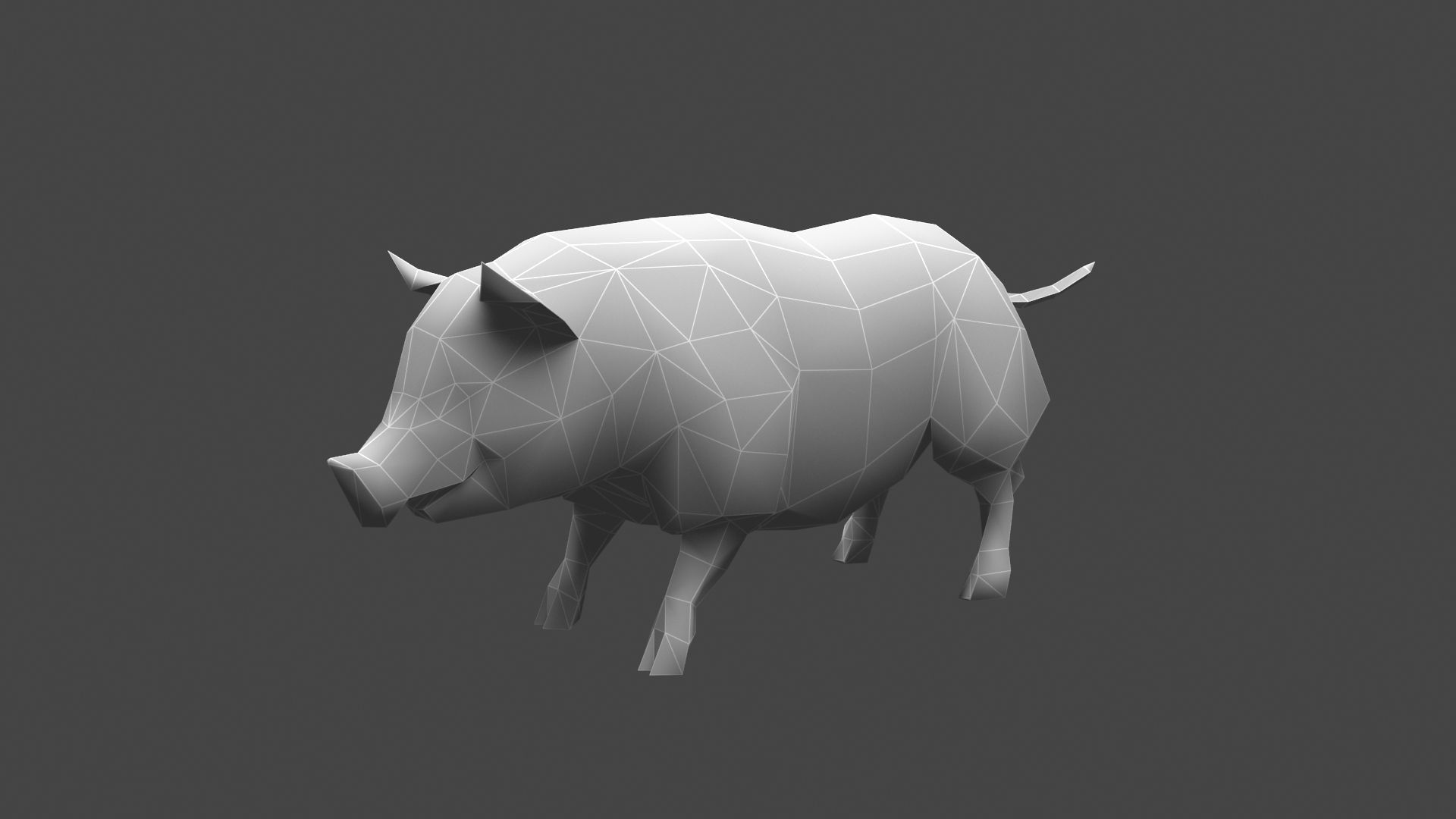3D model low-poly animated pig VR / AR / low-poly | CGTrader