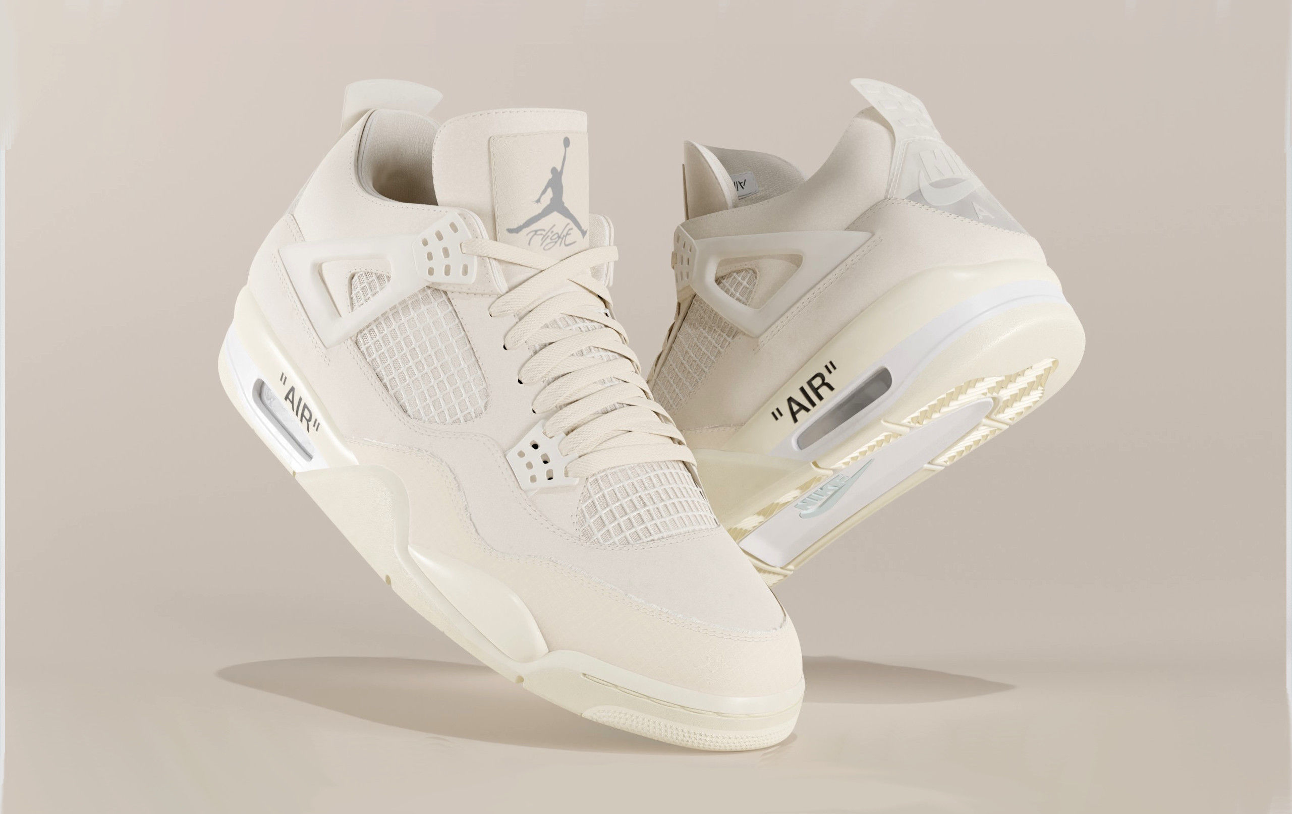 3D model Jordan 4 Off White Sail VR / AR / low-poly | CGTrader