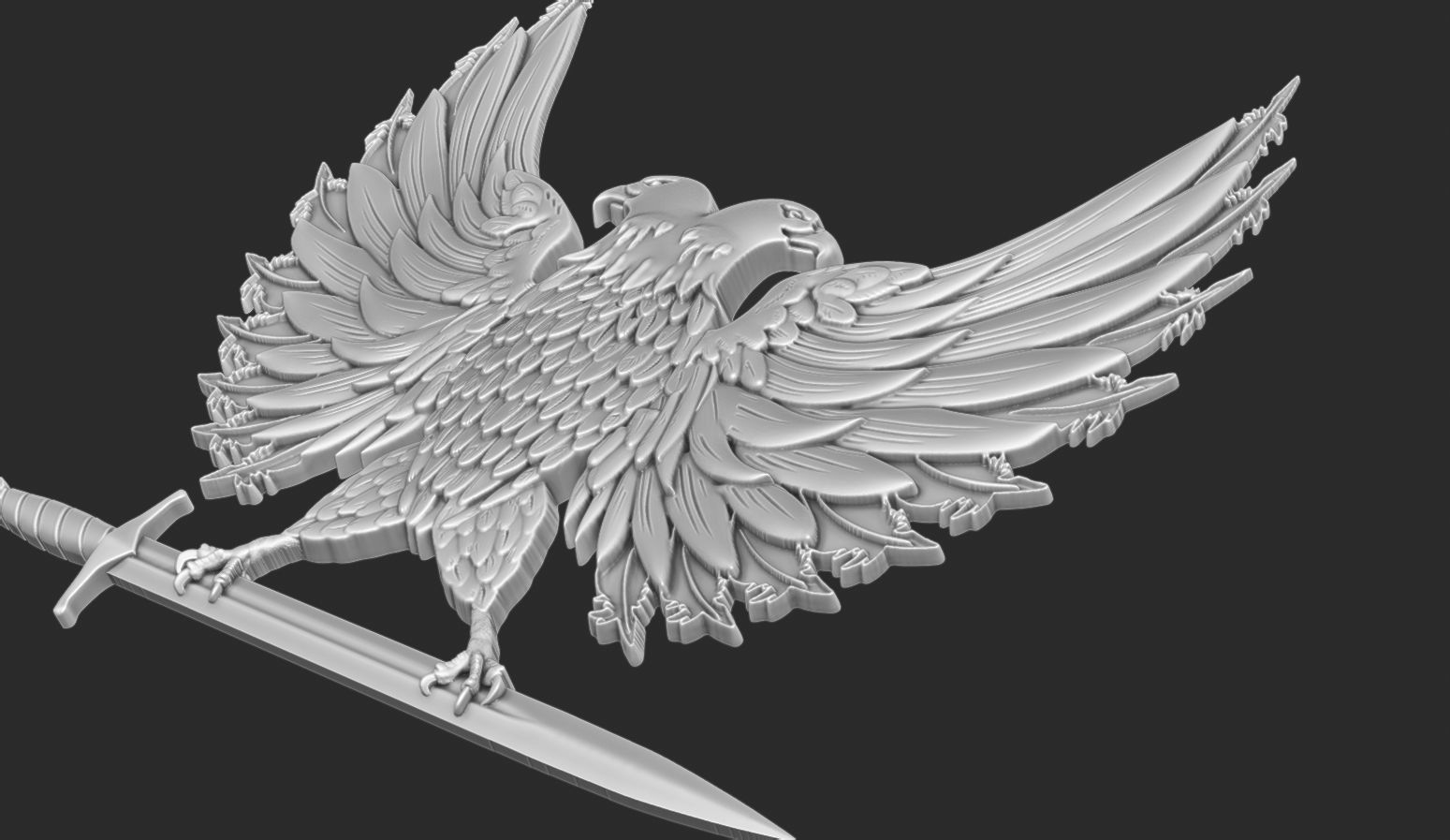 Two Headed Eagle 3D model 3D printable | CGTrader