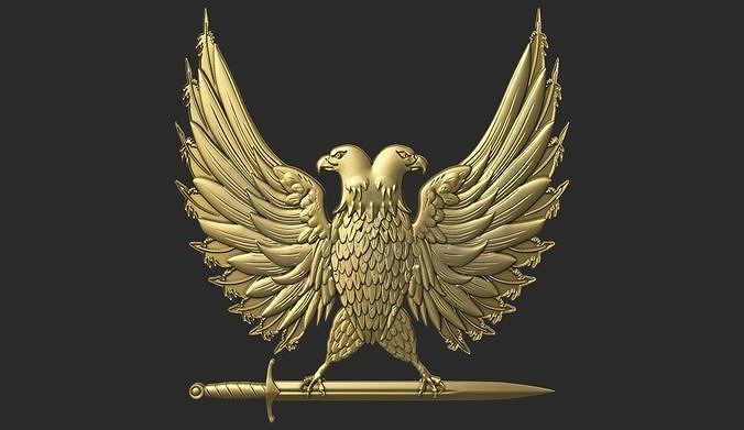 Two Headed Eagle 3D model 3D printable | CGTrader