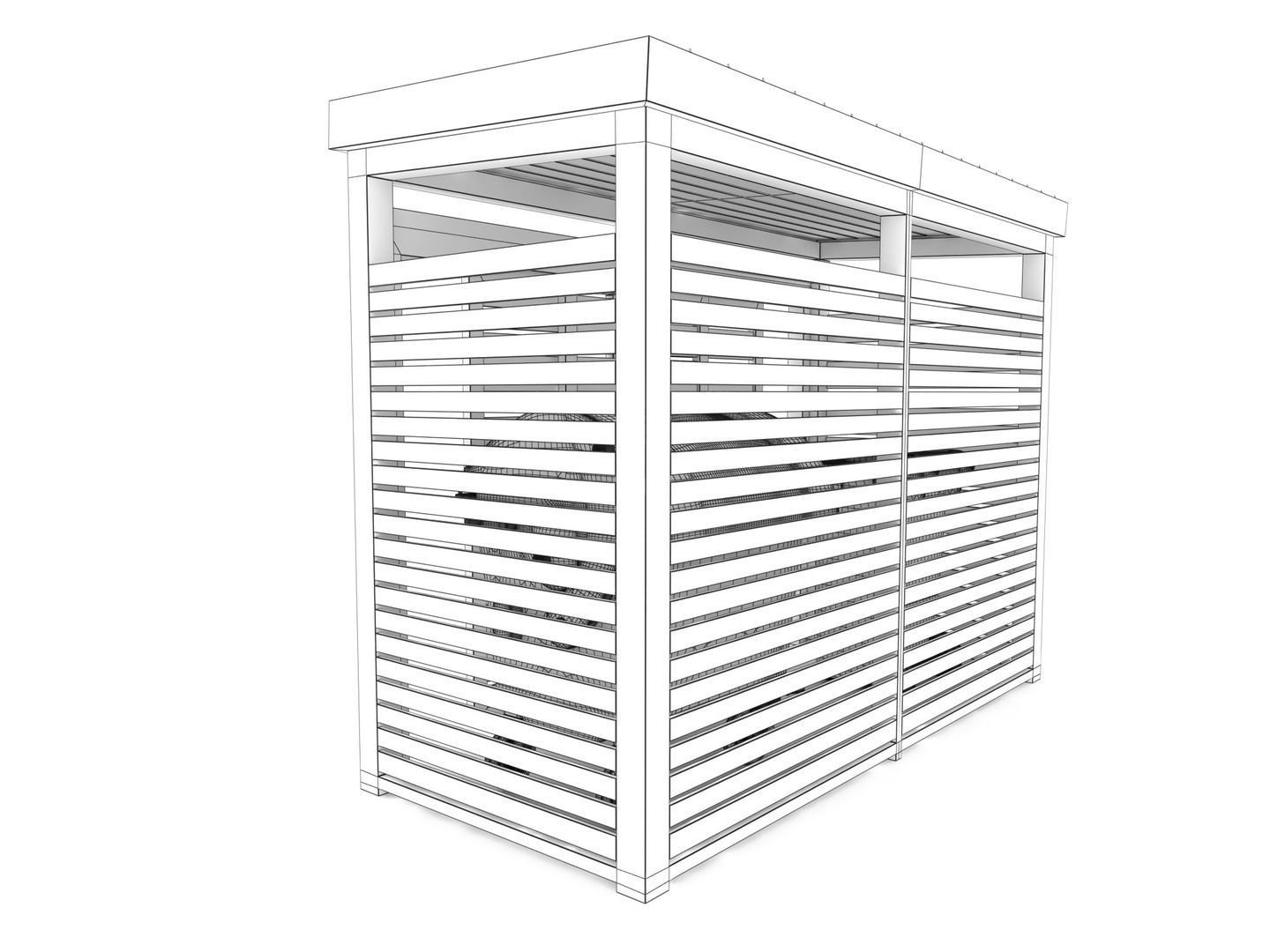 Rubbish Bin Store 3D model | CGTrader