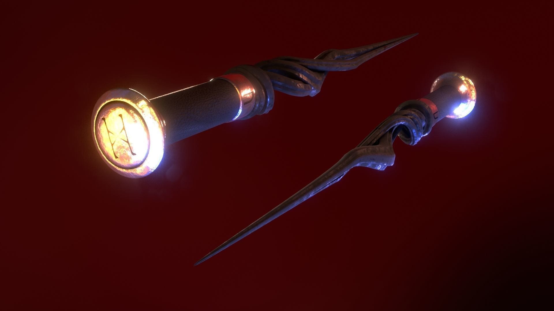 3D model Dumbledores wand lowpoly VR / AR / low-poly | CGTrader