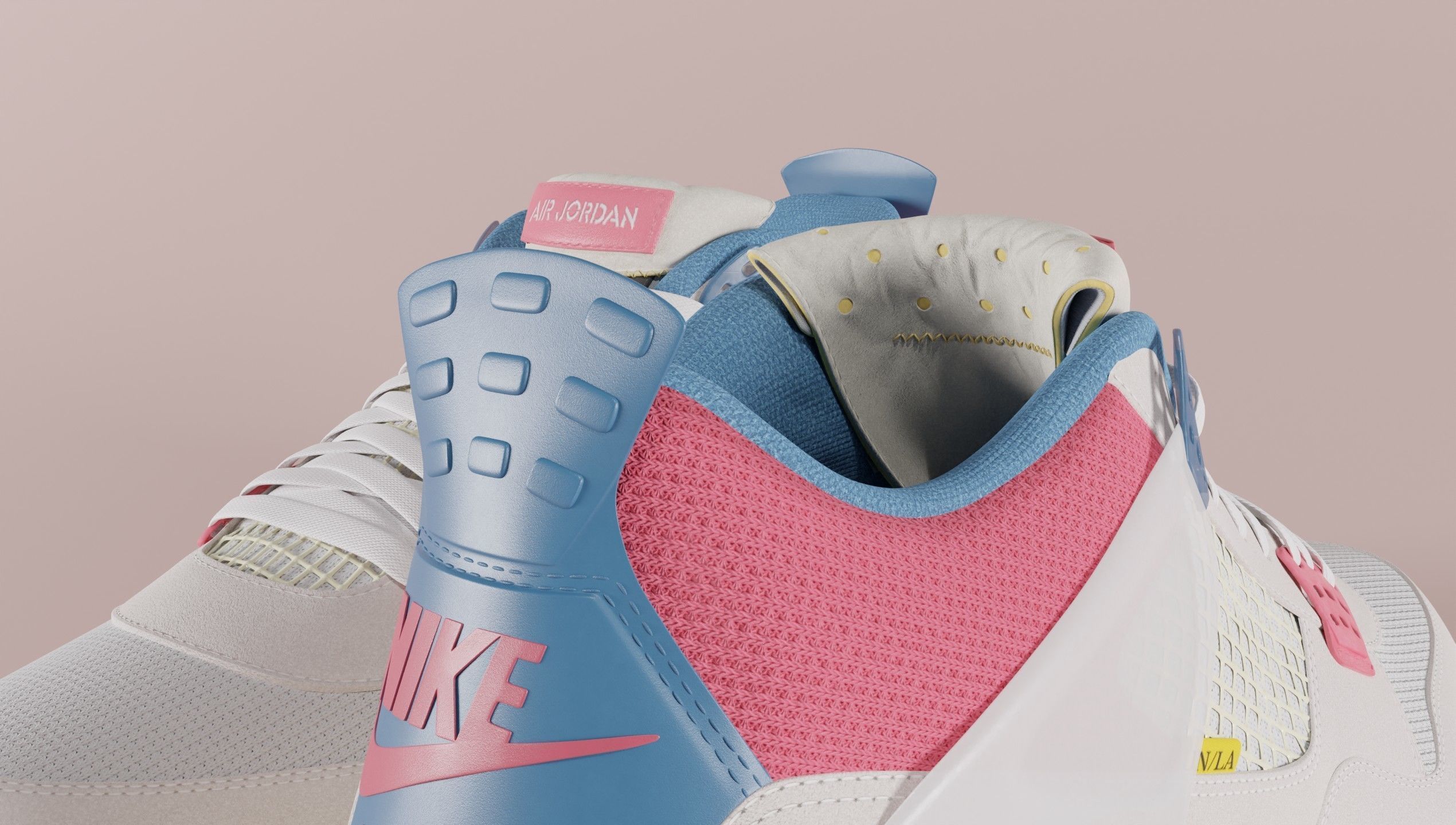 Jordan 4 Union LA Guava Ice 3D model | CGTrader