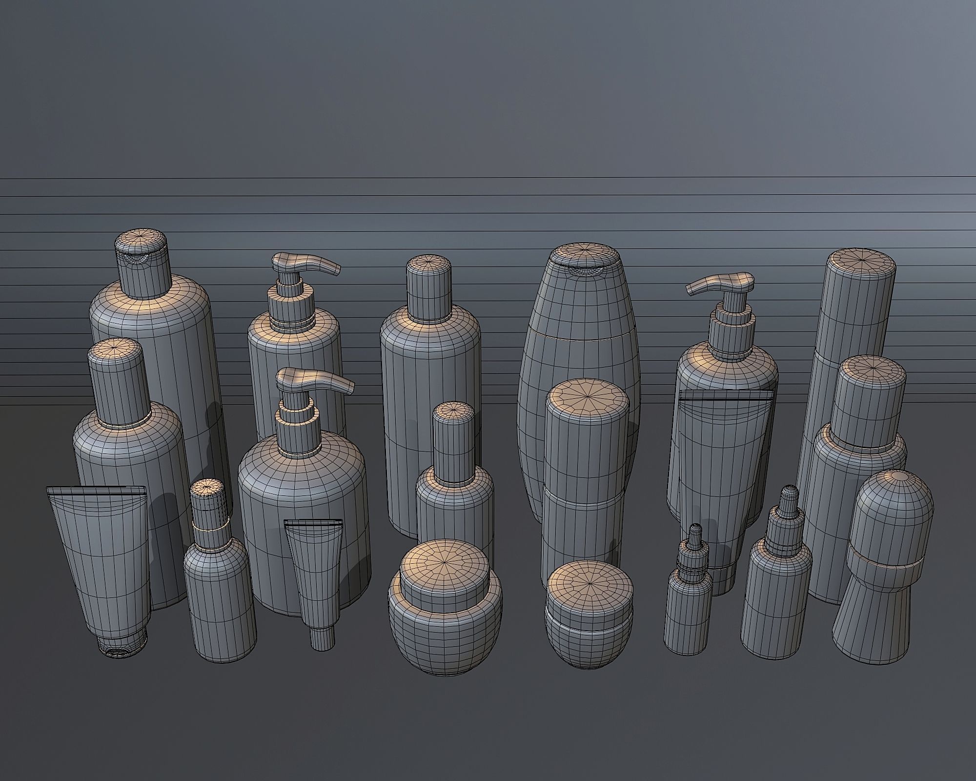 3D model Medium set of cosmetic accessories VR / AR / low-poly | CGTrader