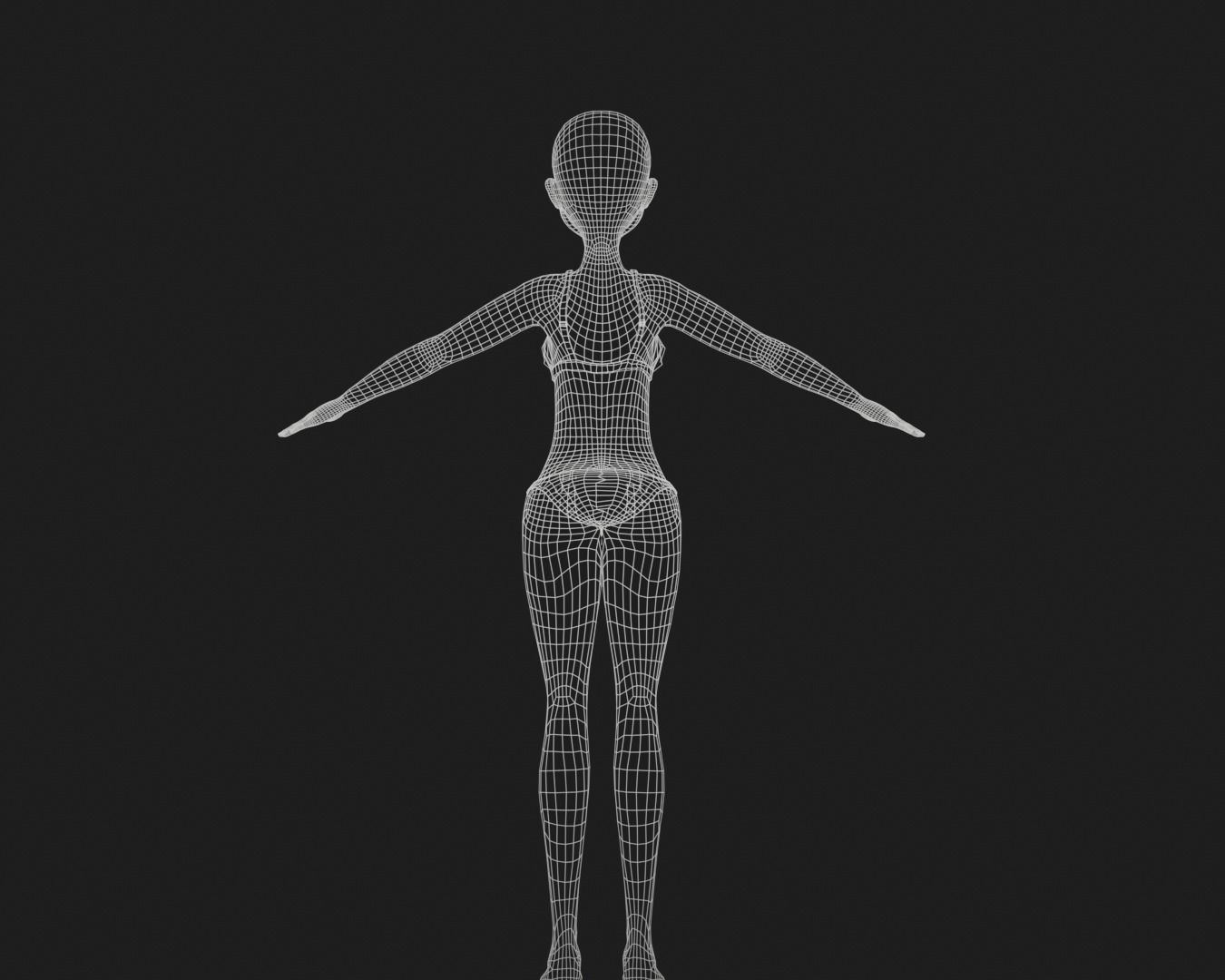 Cartoon female character free VR / AR / low-poly 3D model rigged | CGTrader