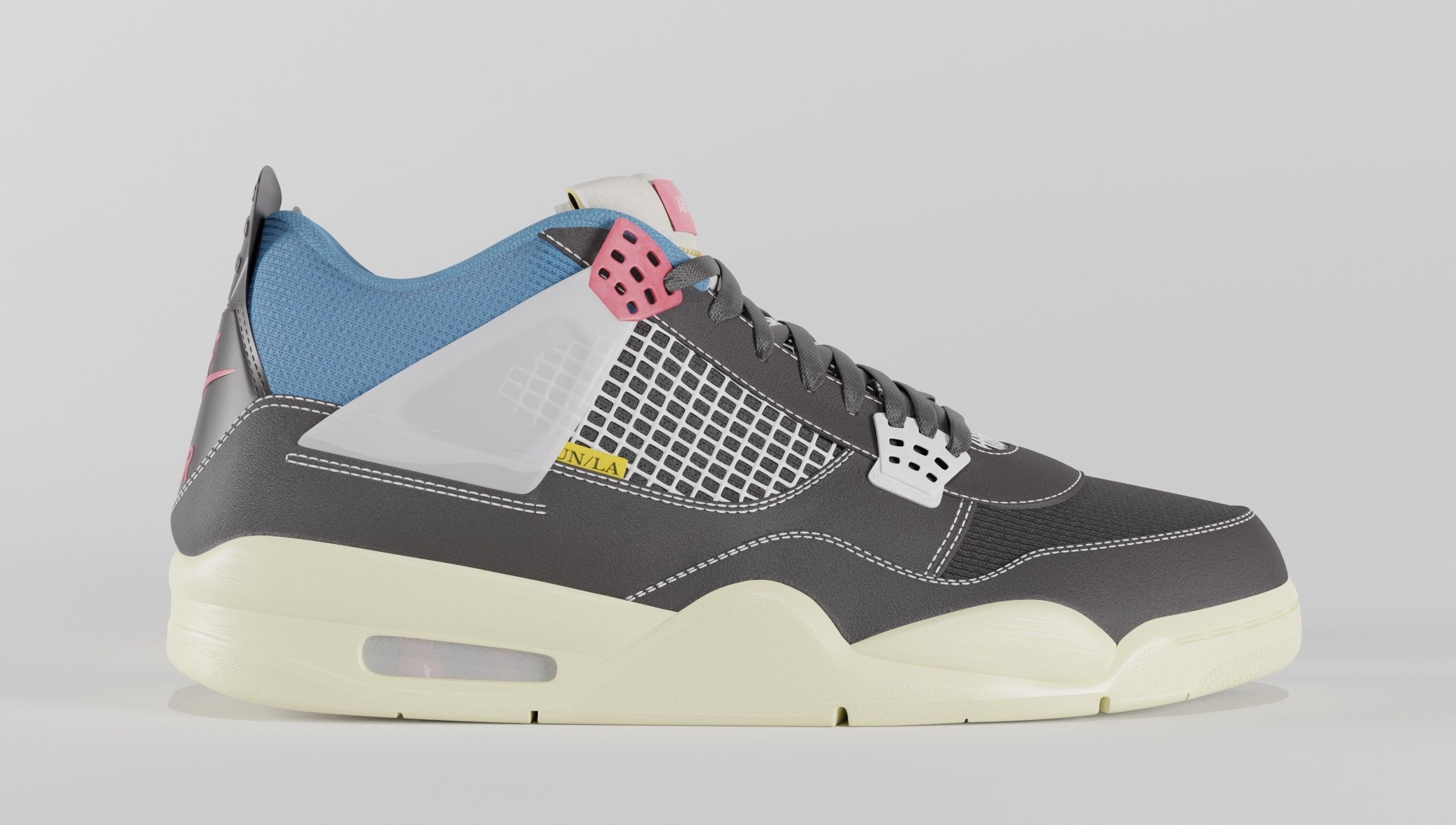Jordan 4 Union LA Off Noir 3D model | CGTrader