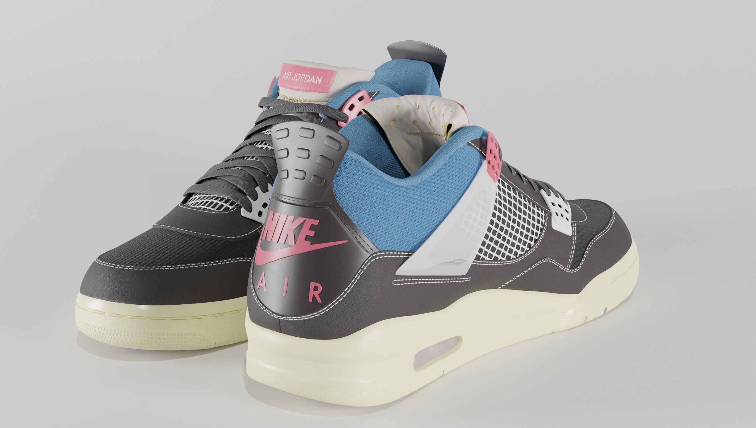 Jordan 4 Union LA Off Noir 3D model | CGTrader