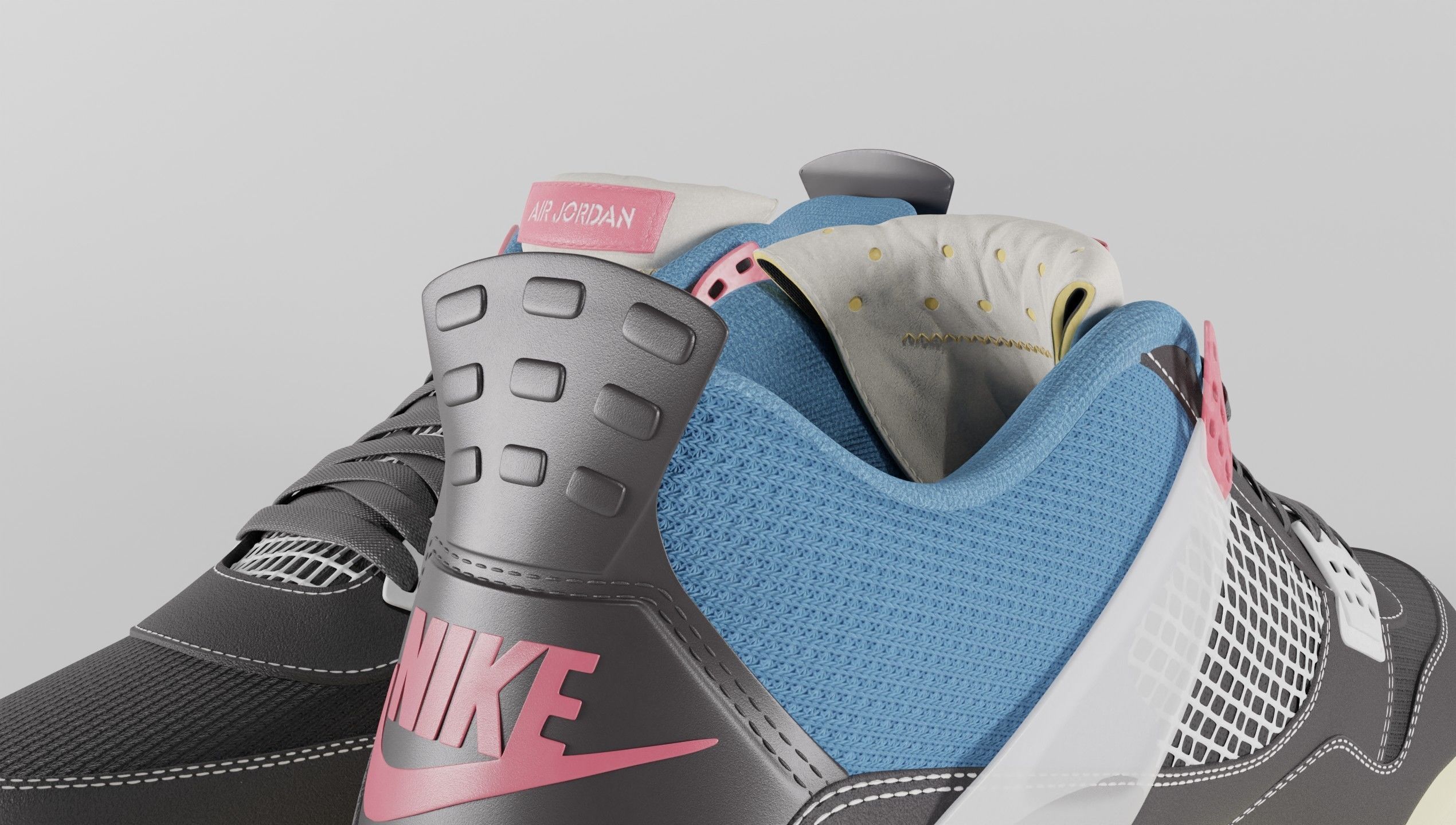 Jordan 4 Union LA Off Noir 3D model | CGTrader