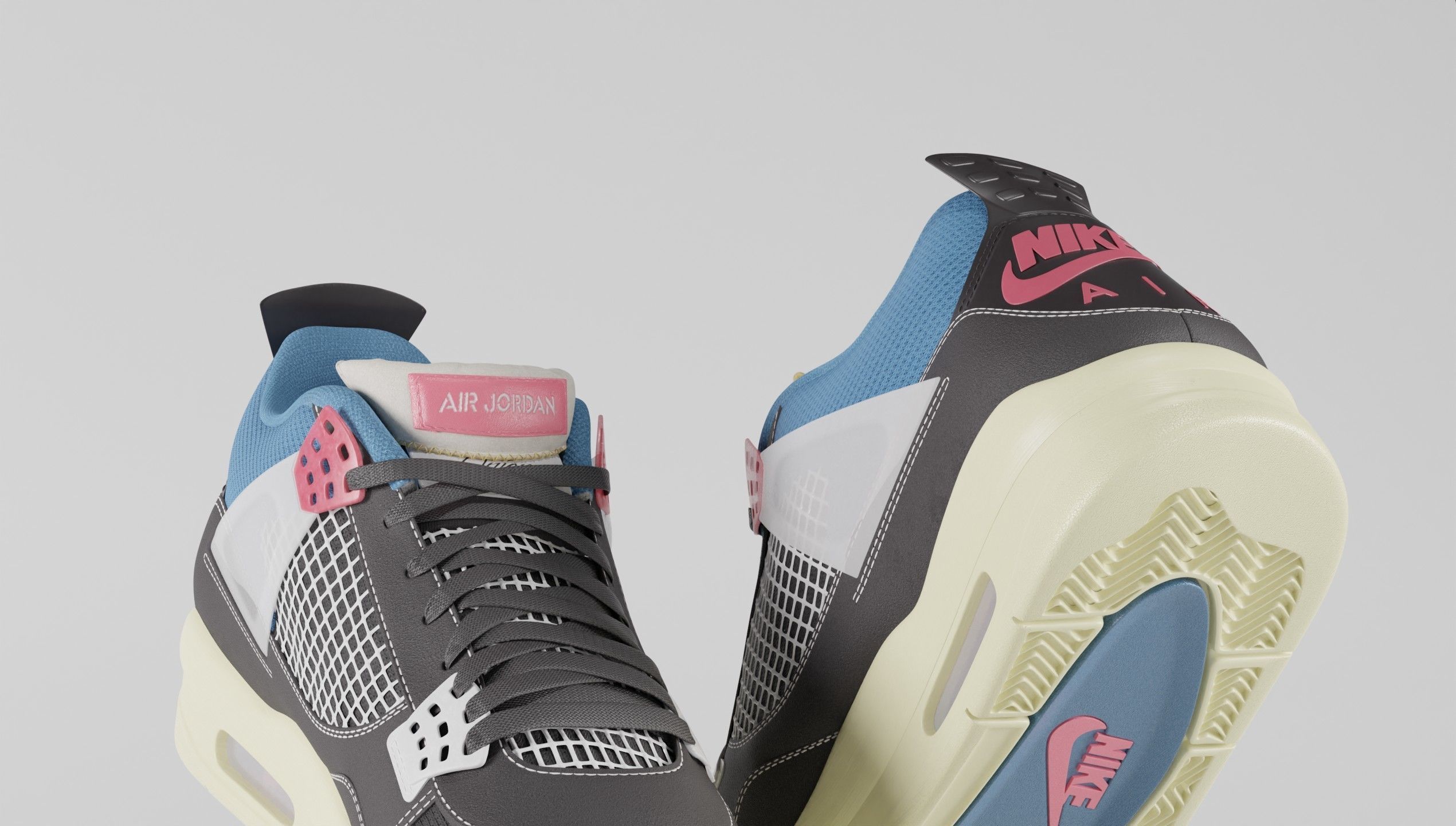 Jordan 4 Union LA Off Noir 3D model | CGTrader
