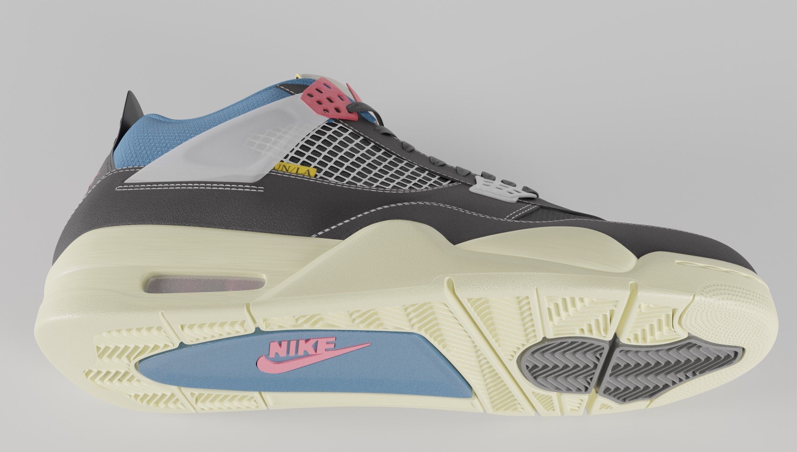 Jordan 4 Union LA Off Noir 3D model | CGTrader