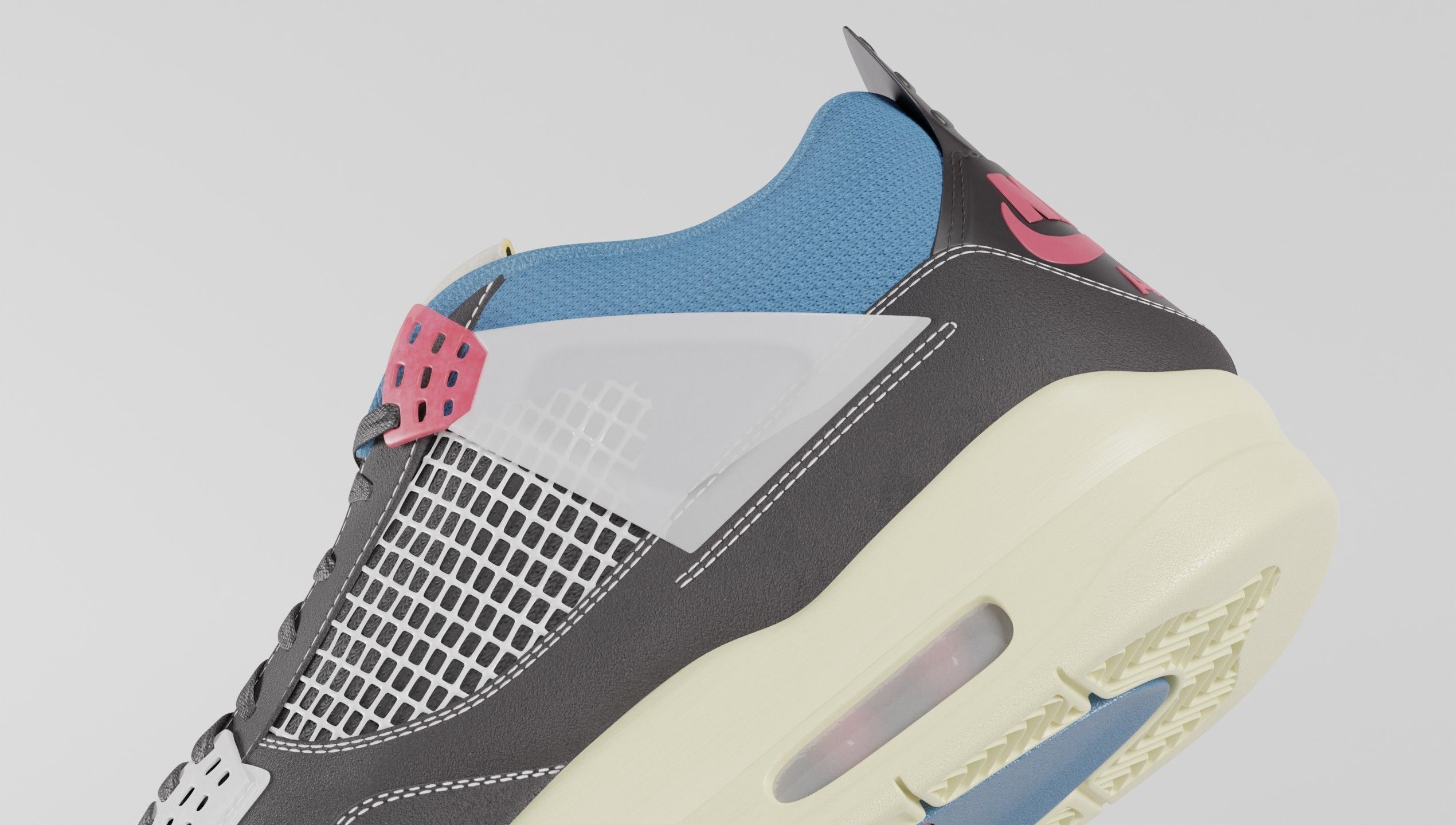 Jordan 4 Union LA Off Noir 3D model | CGTrader