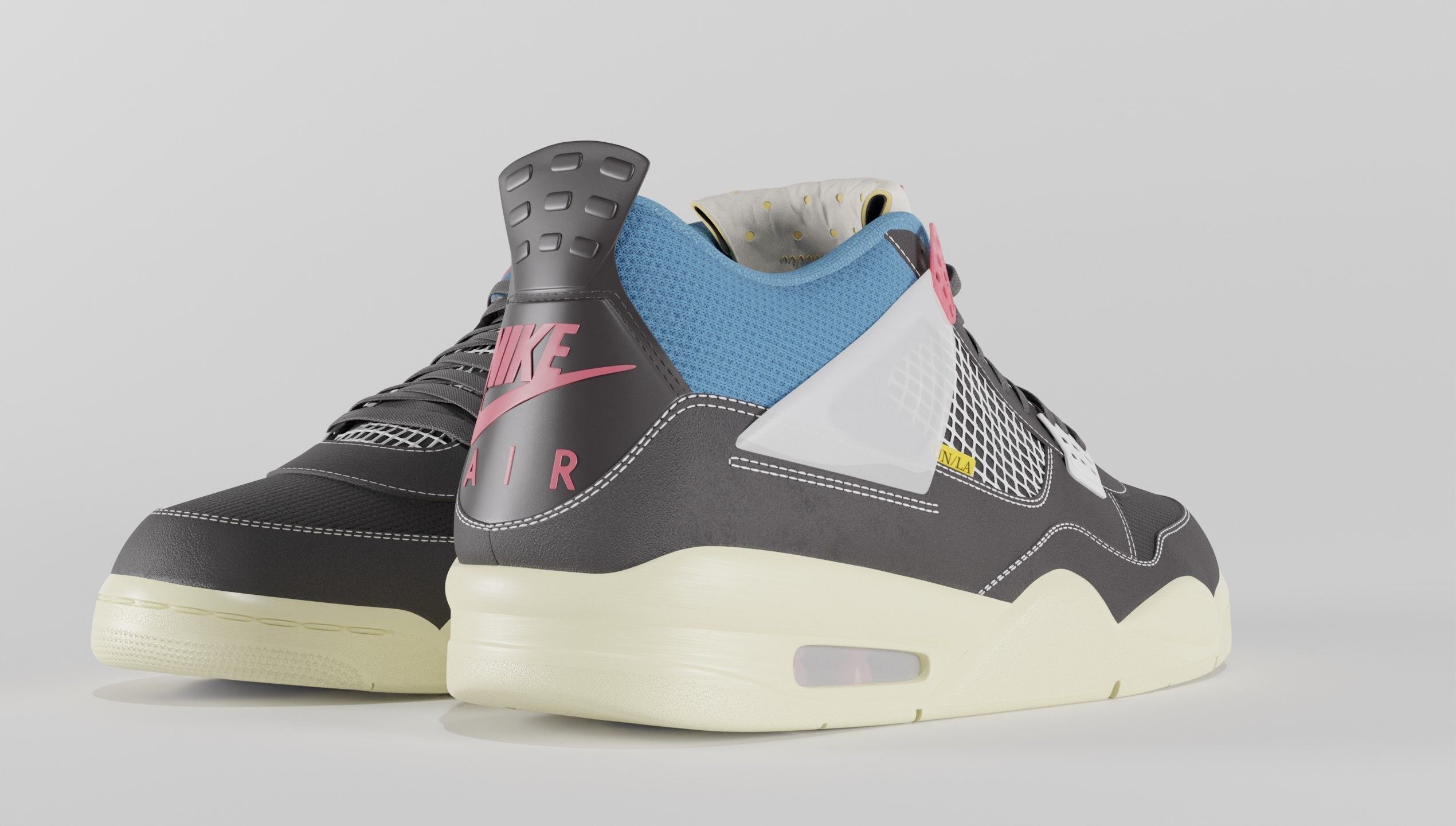 Jordan 4 Union LA Off Noir 3D model | CGTrader