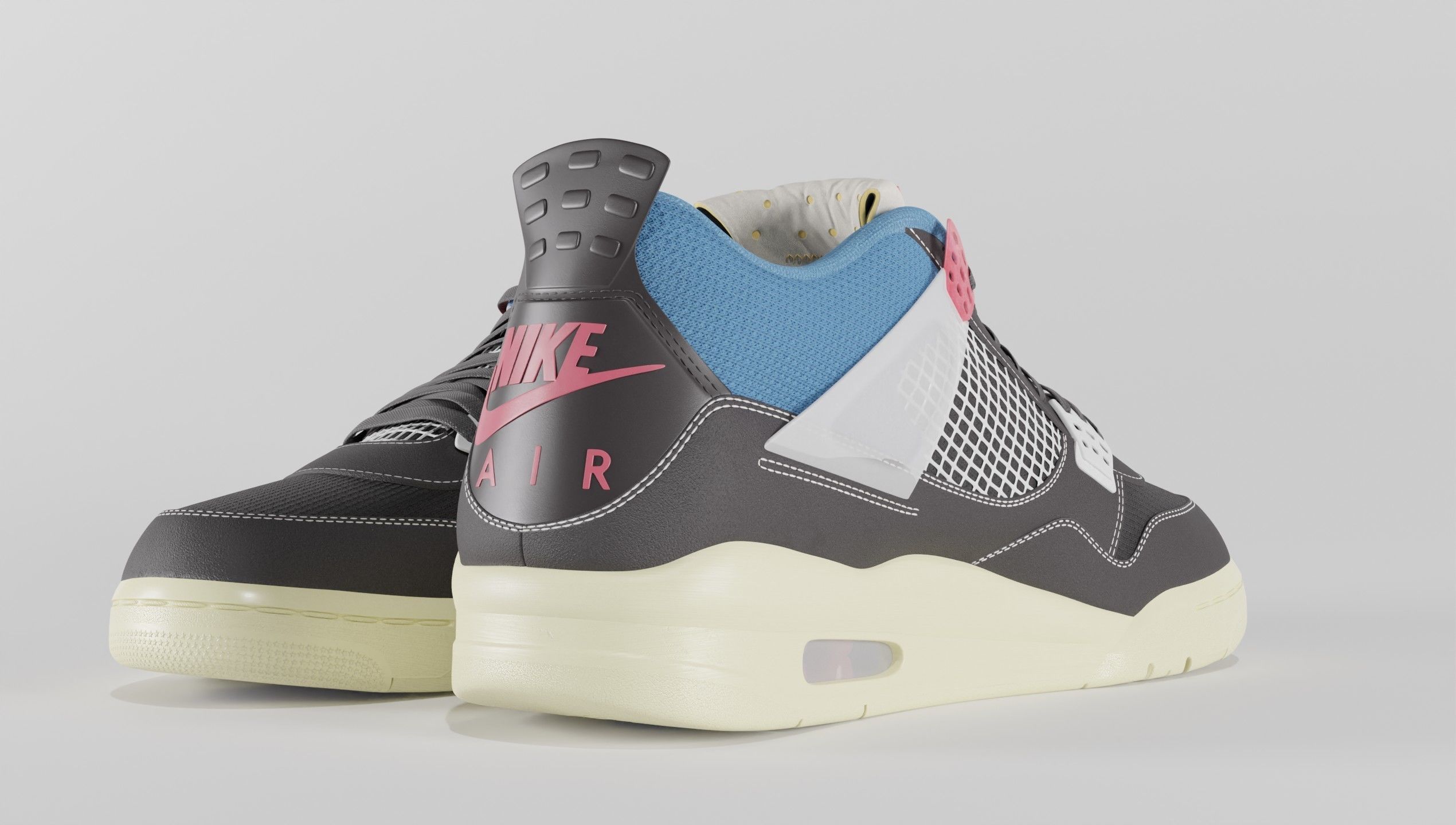 Jordan 4 Union LA Off Noir 3D model | CGTrader