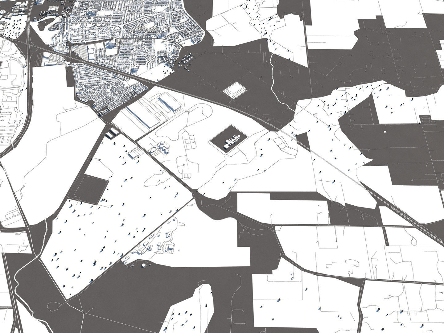 Salem Oregon USA 50x50km City Map 3D model | CGTrader