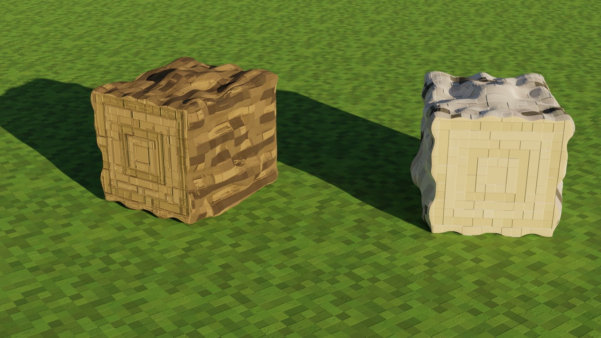 Minecraft realistic wood Blocks free 3D model | CGTrader