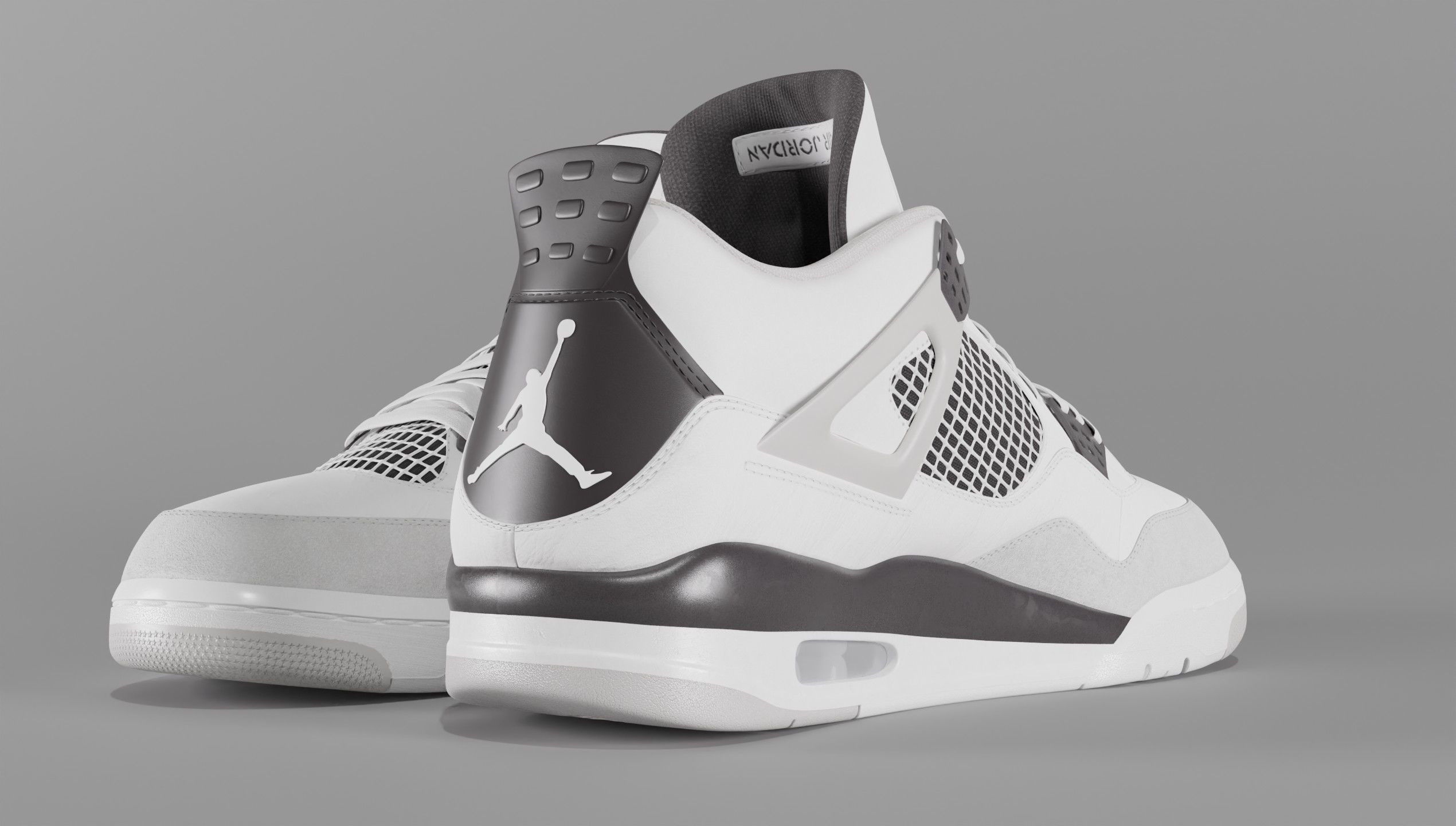 3D model Jordan 4 Military Black VR / AR / low-poly | CGTrader