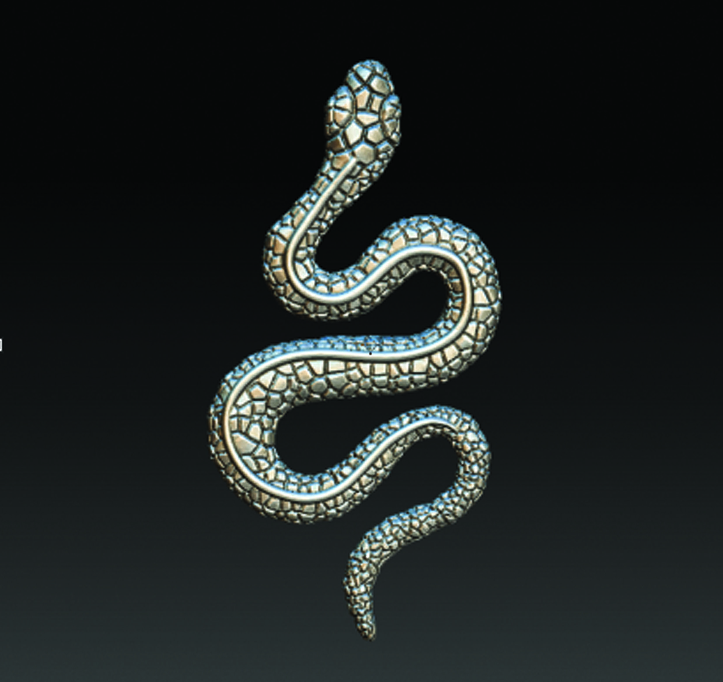 Snake silver 3D model 3D printable | CGTrader