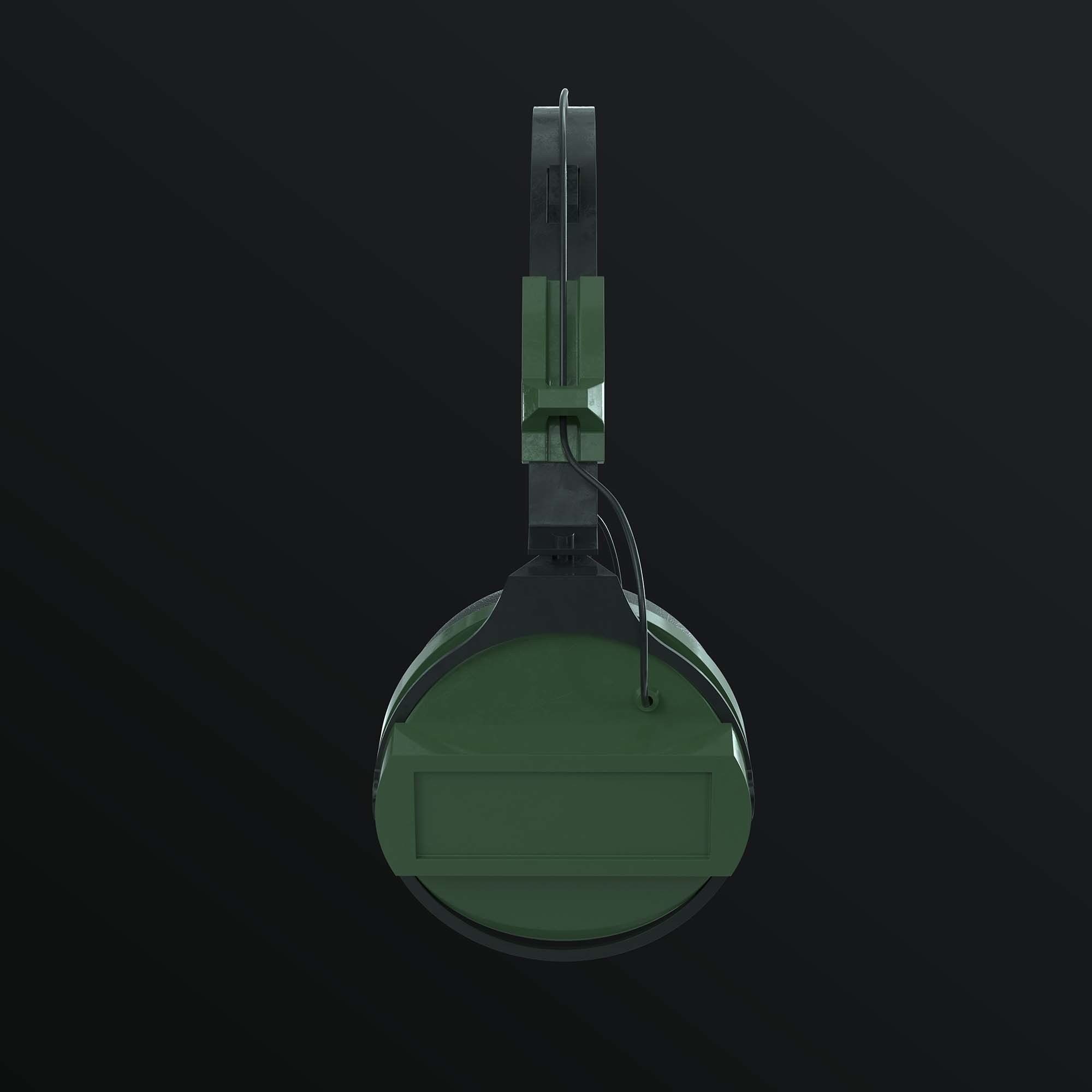 Military tactical concept headsets mid poly model 3D model | CGTrader