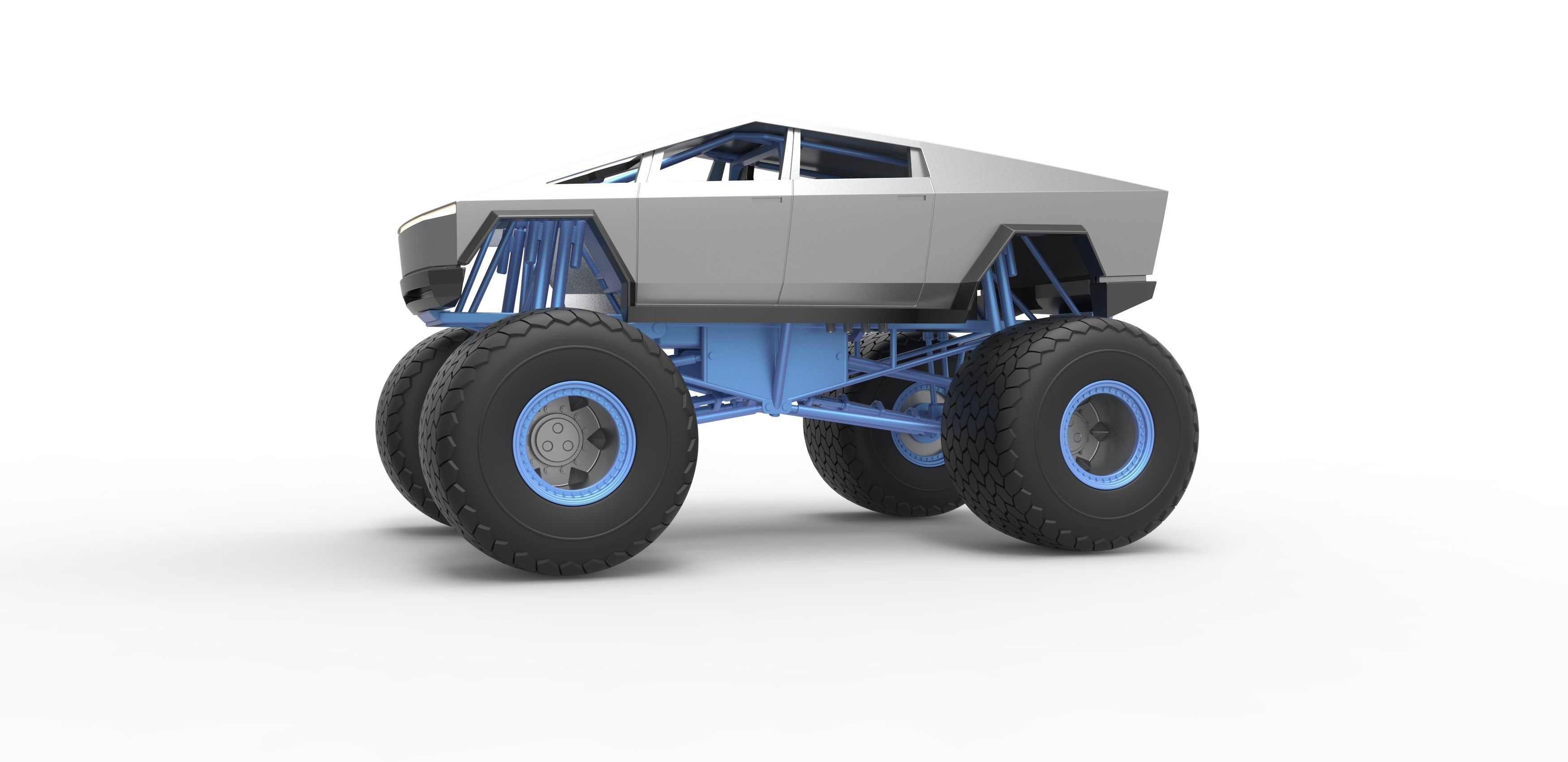 Diecast Tesla Cybertruck Monster truck Scale 1 to 25 3D model 3D ...