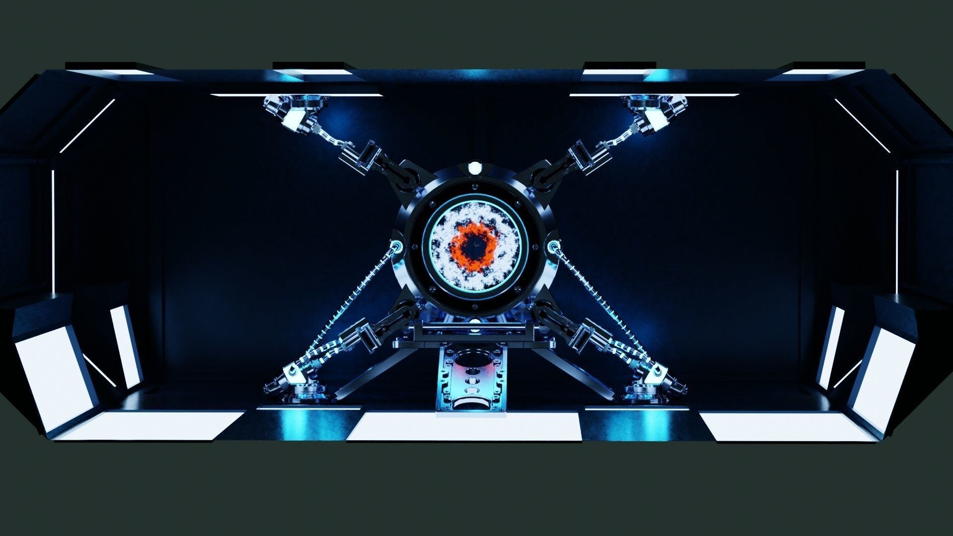 Sci-fi Portal 3D model animated | CGTrader