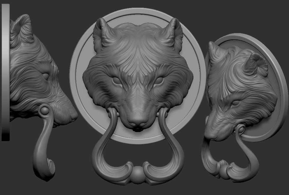 Wolf Doorhandle 2021 Head Woolf model to print Part 01 3D model 3D ...