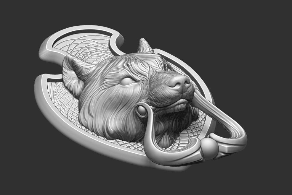 Wolf Doorhandle 2021 Head Woolf model to print Part 01 3D model 3D ...