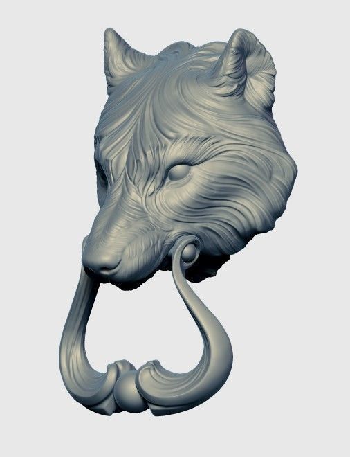Wolf Doorhandle 2021 Head Woolf model to print Part 01 3D model 3D ...