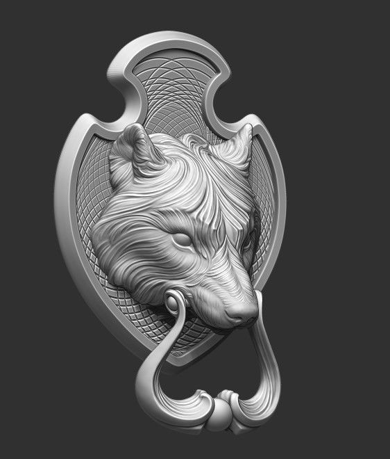 Wolf Doorhandle 2021 Head Woolf model to print Part 01 3D model 3D ...