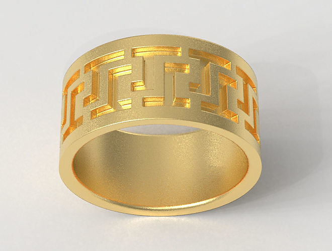 Greek Pattern Ring 3D model 3D printable | CGTrader