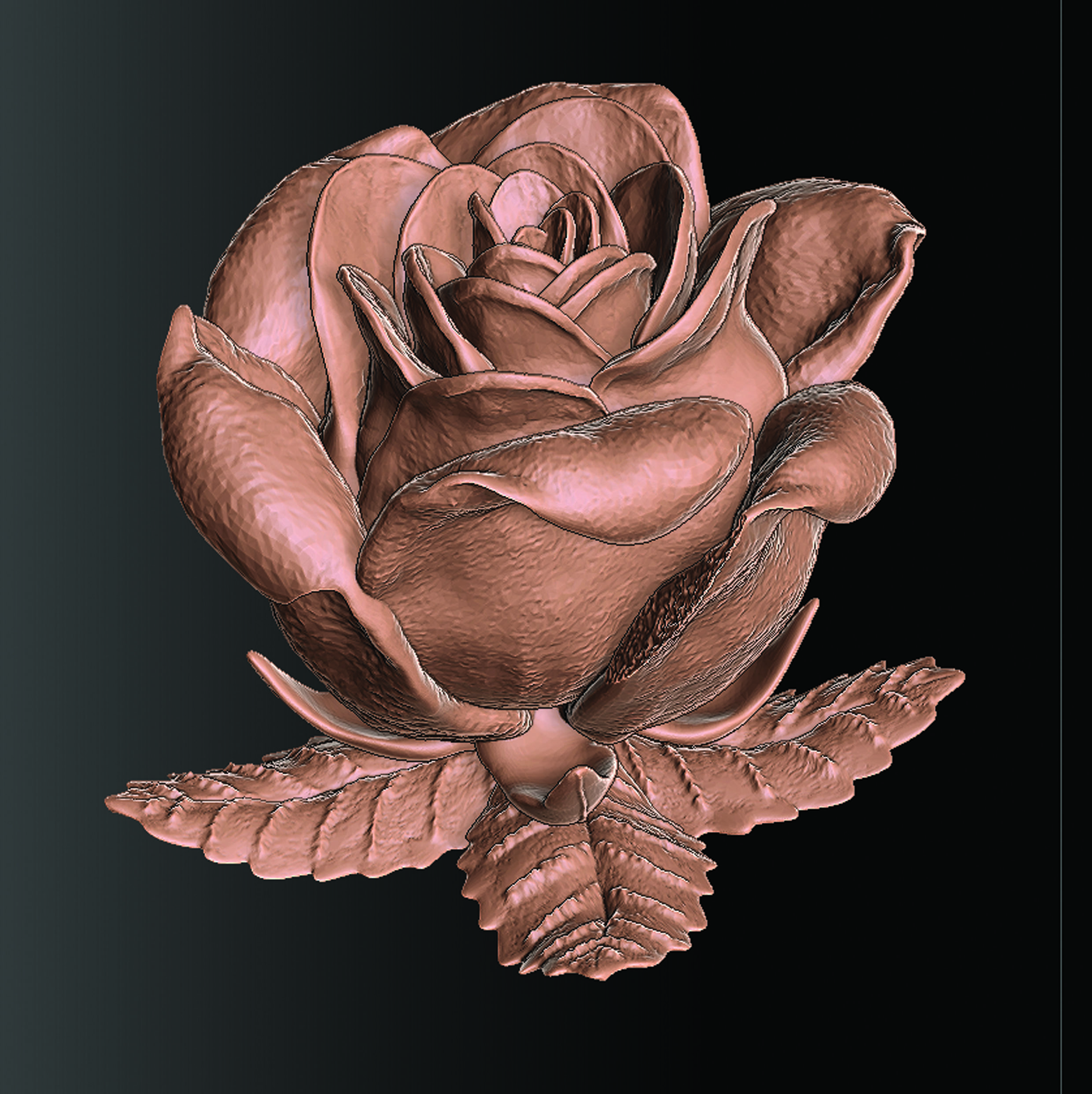 Rose Flower 3D model 3D printable | CGTrader