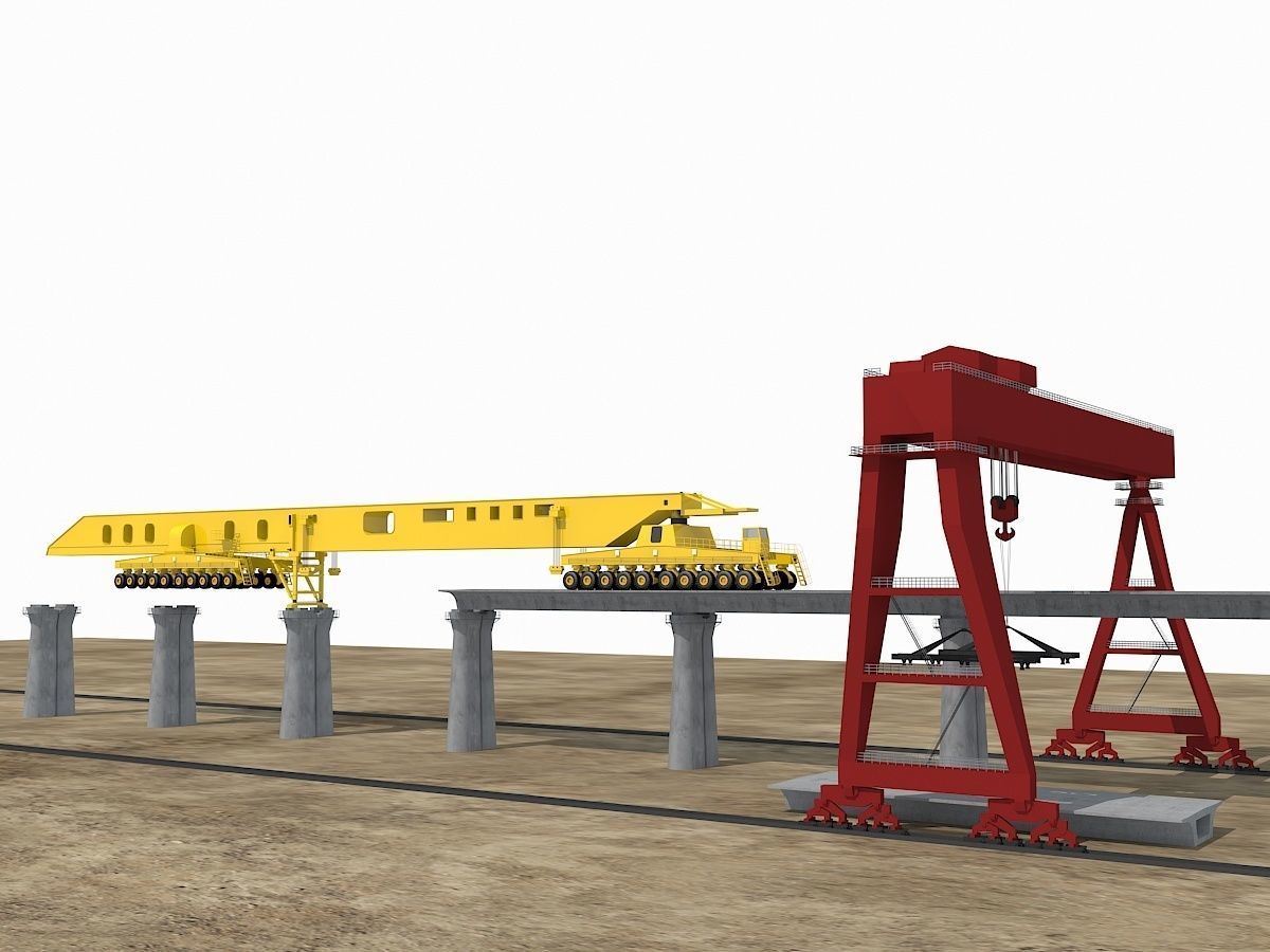 Overhead Crane 1 3D model | CGTrader
