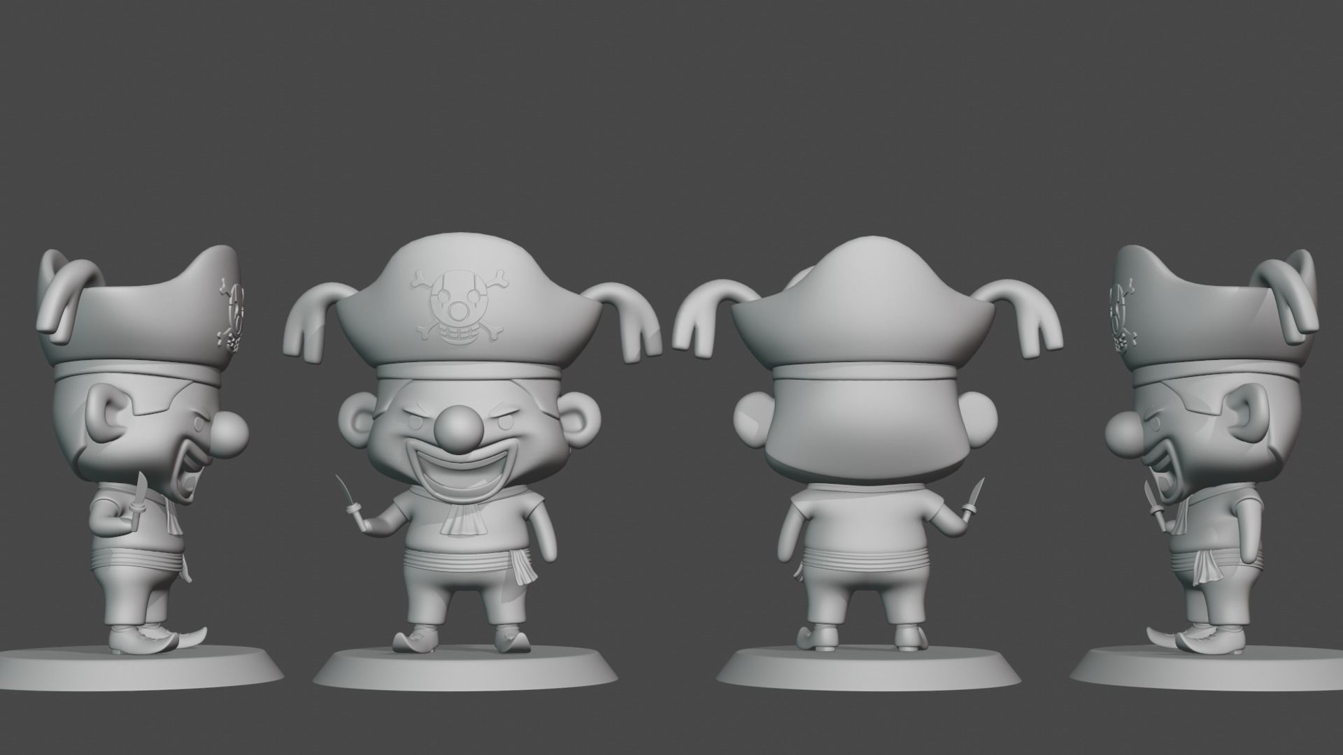 Buggy Chibi - One Piece 3D model 3D printable | CGTrader