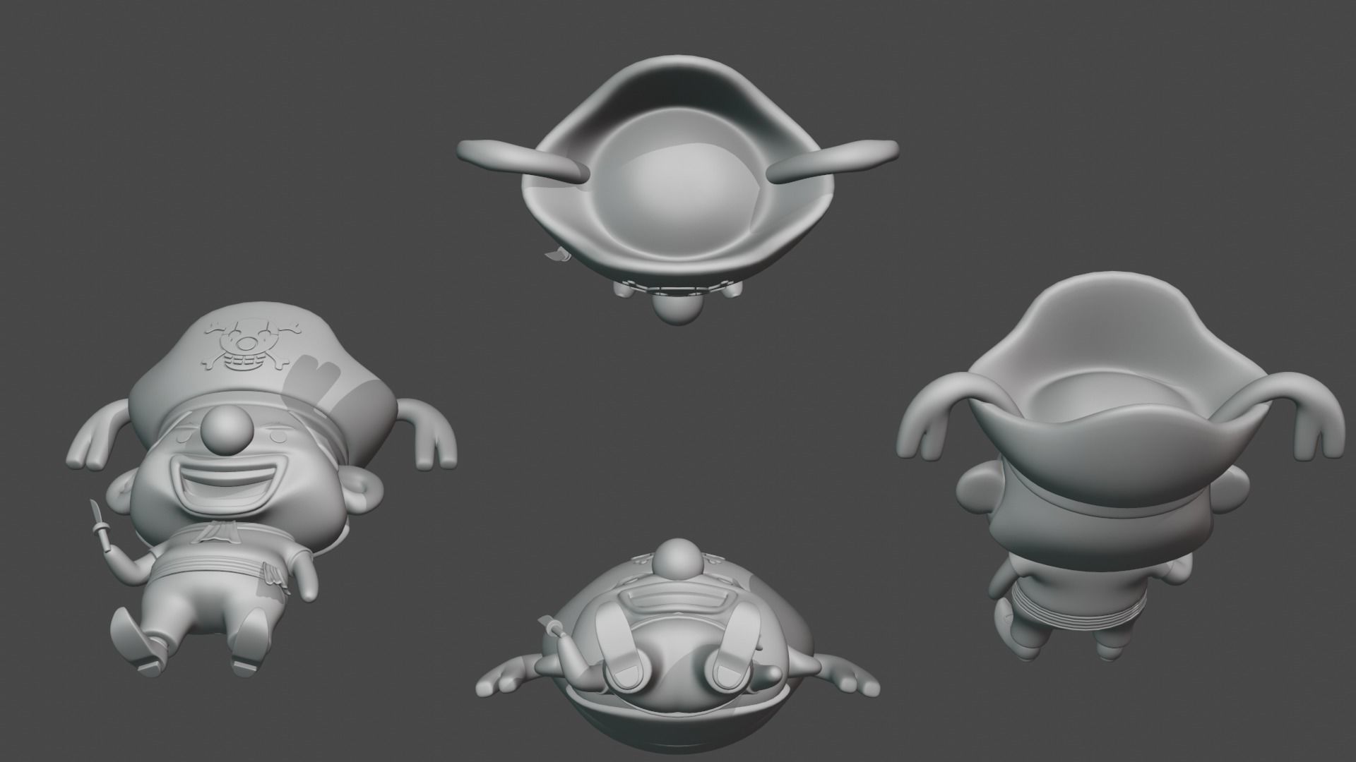 Buggy Chibi - One Piece 3D model 3D printable | CGTrader