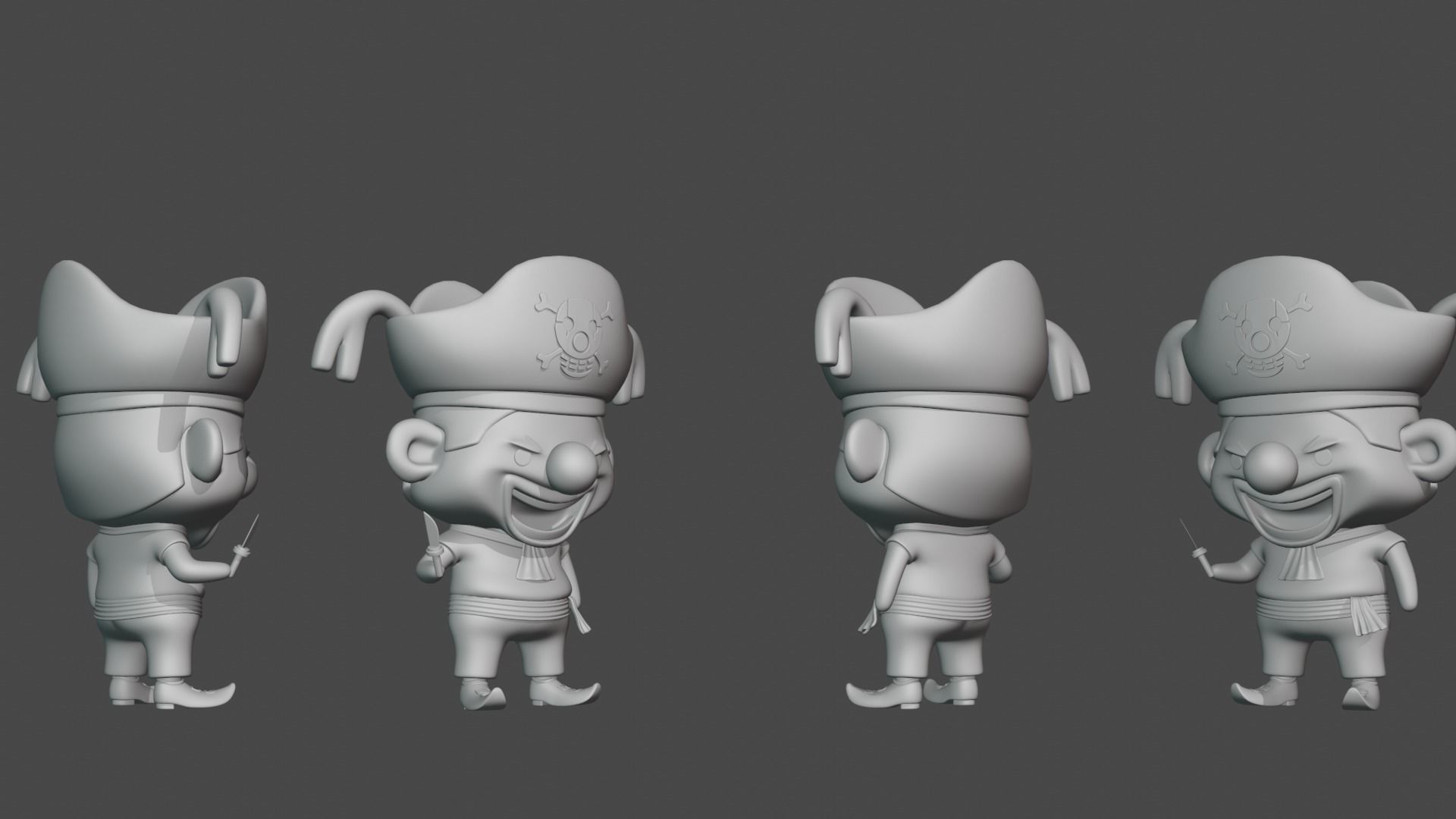 Buggy Chibi - One Piece 3D model 3D printable | CGTrader