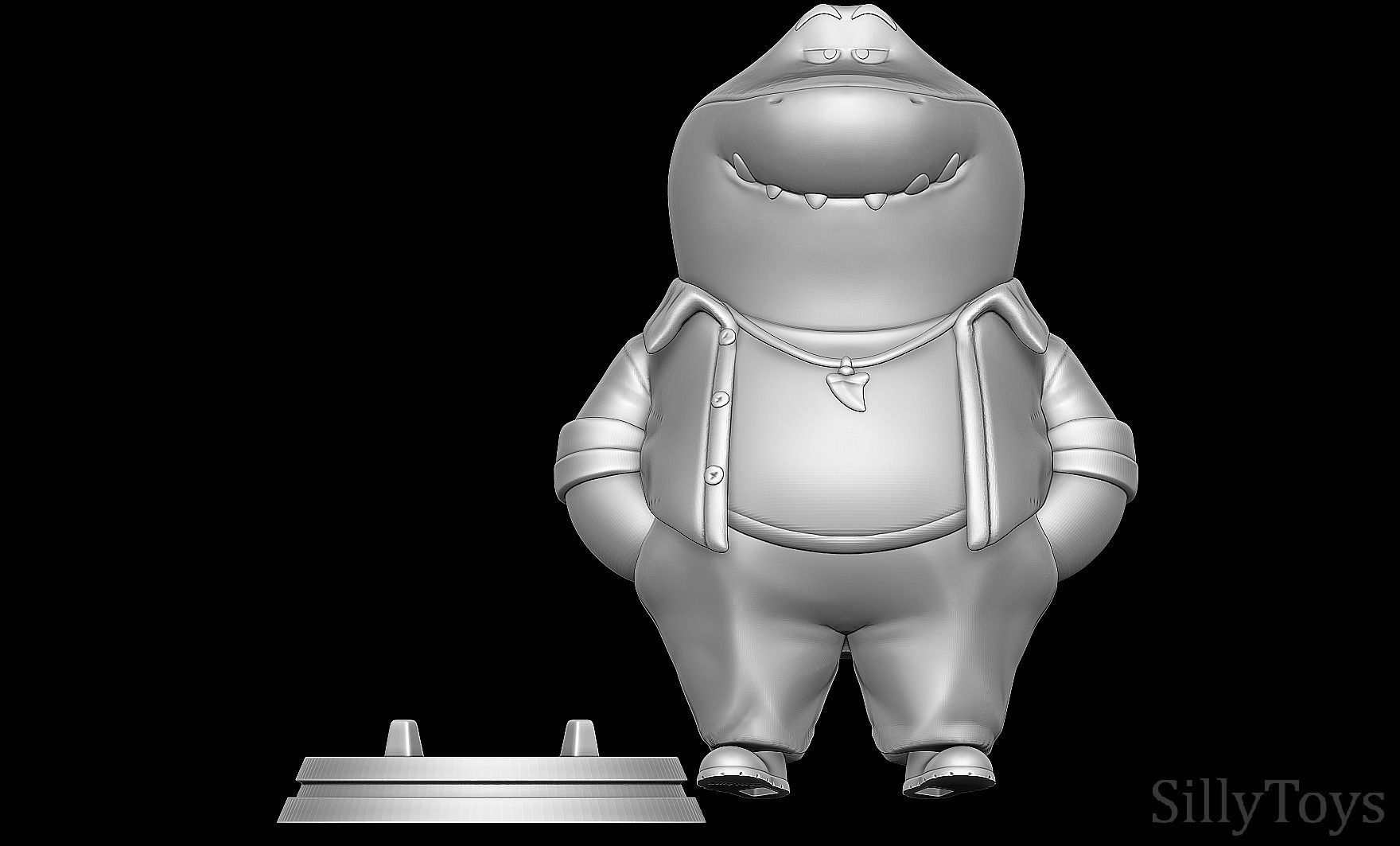 Mr Shark - The Bad Guys 3D model 3D printable | CGTrader