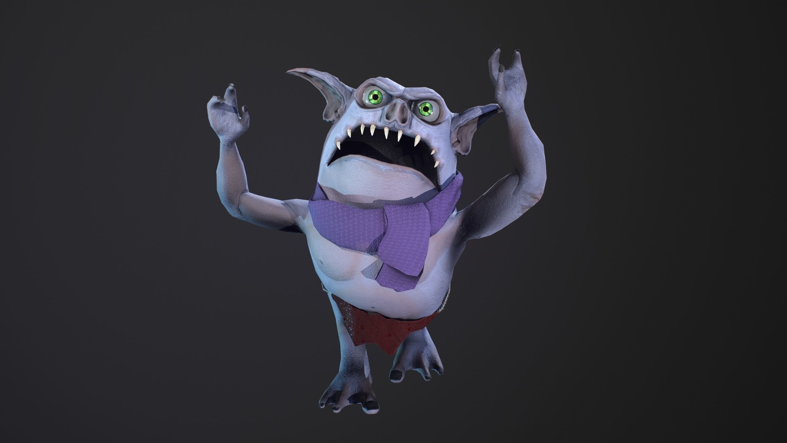 3D model Scary Goblin VR / AR / low-poly | CGTrader