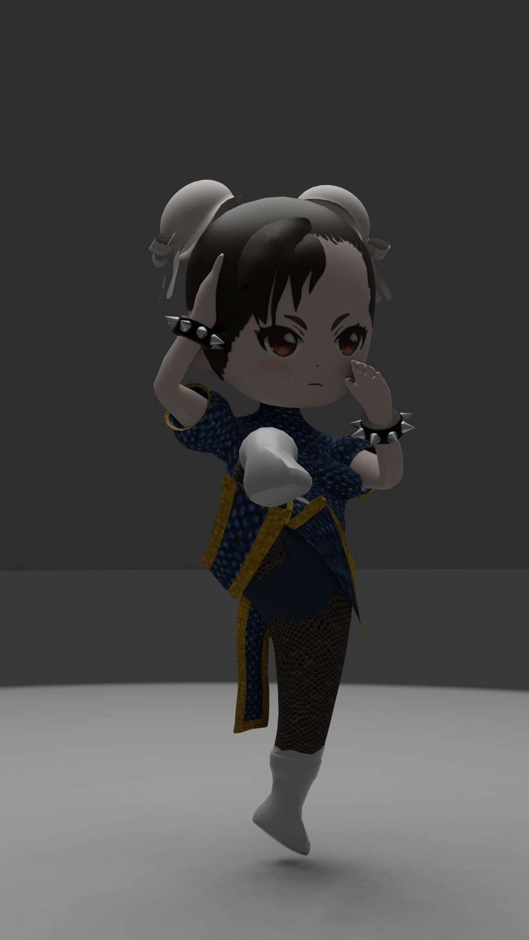 Chibi Chun li 3D model animated rigged | CGTrader