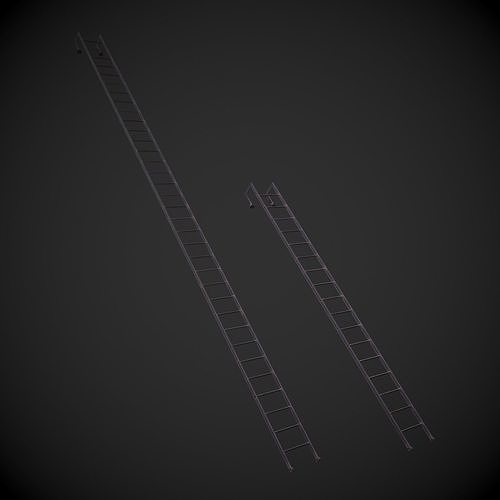 3D model Ladder Set two ladders VR / AR / low-poly | CGTrader