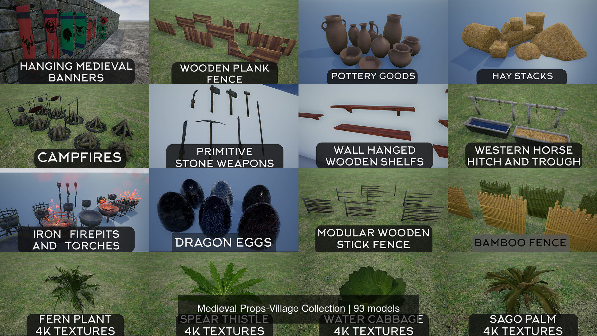 Medieval Props-Village Collection | CGTrader